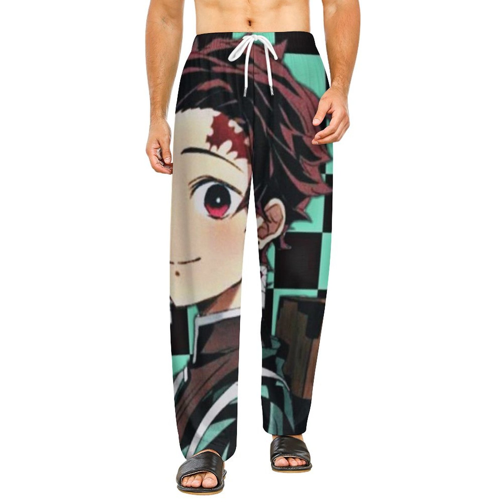 Demon Slayer Pajamas Pants 3D Printing Wide Leg PJ Pant Loungewear ...