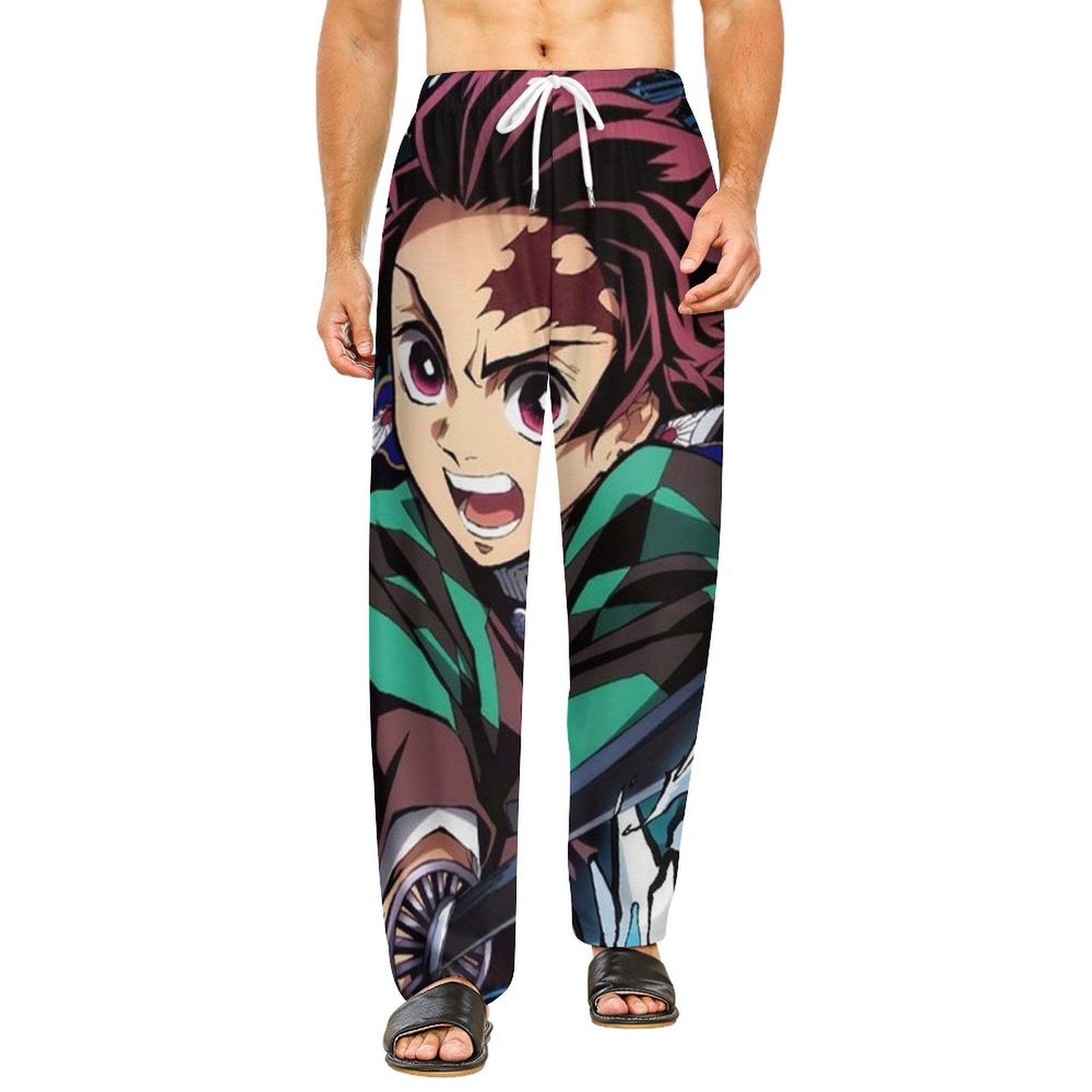 Demon Slayer Pajamas Pants 3D Printing Wide Leg PJ Pant Loungewear ...