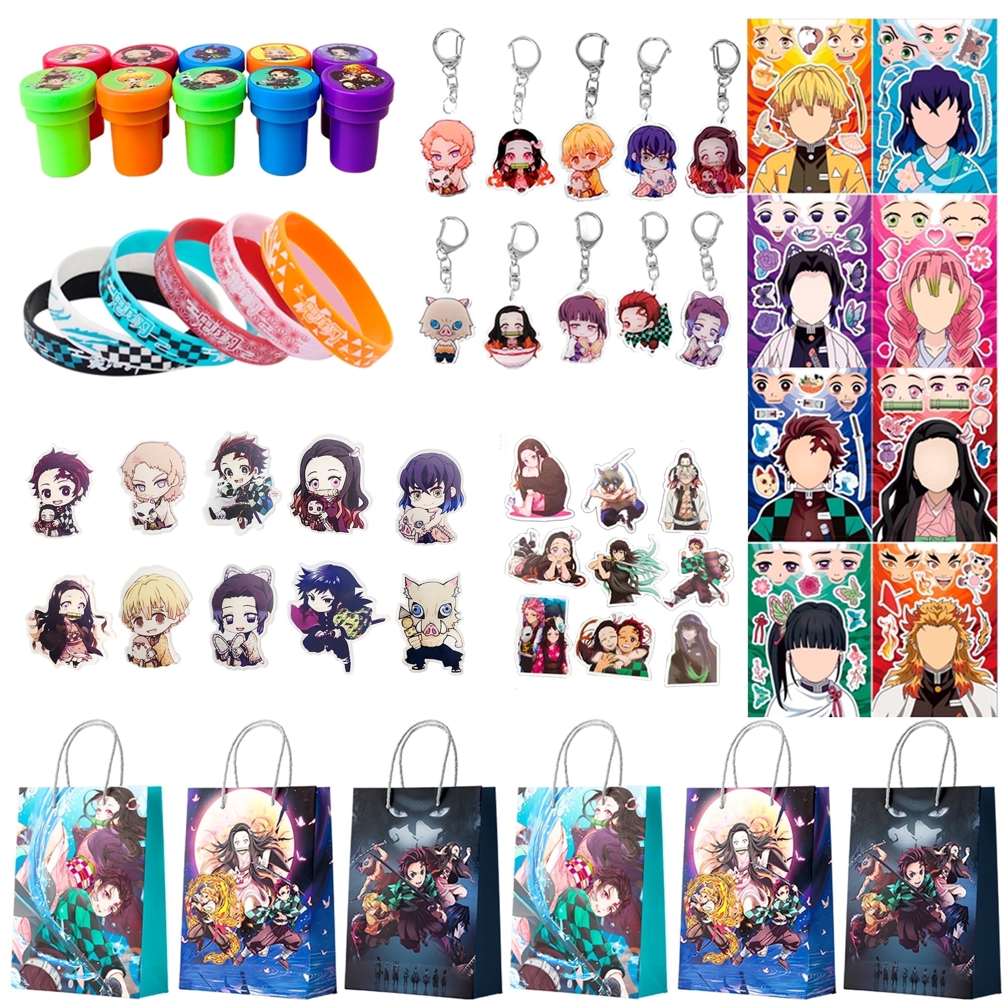 InBoxxarty Demon Slayer Birthday Party Favors, 110pcs Theme Decorations ...