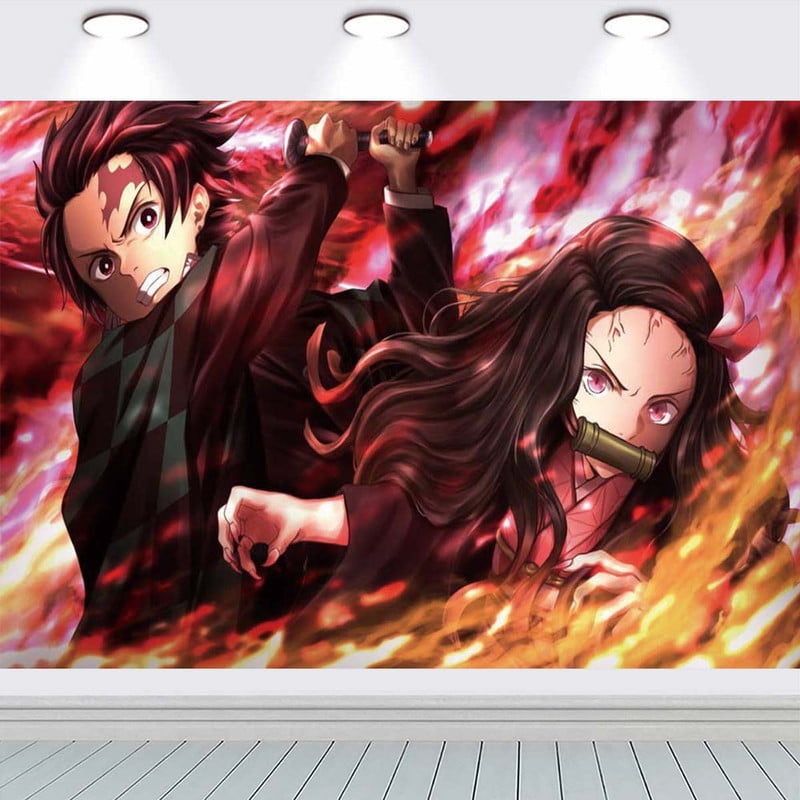 Demon Slayer Party Supplies Taspestry Poster Banner Backdrop Background ...