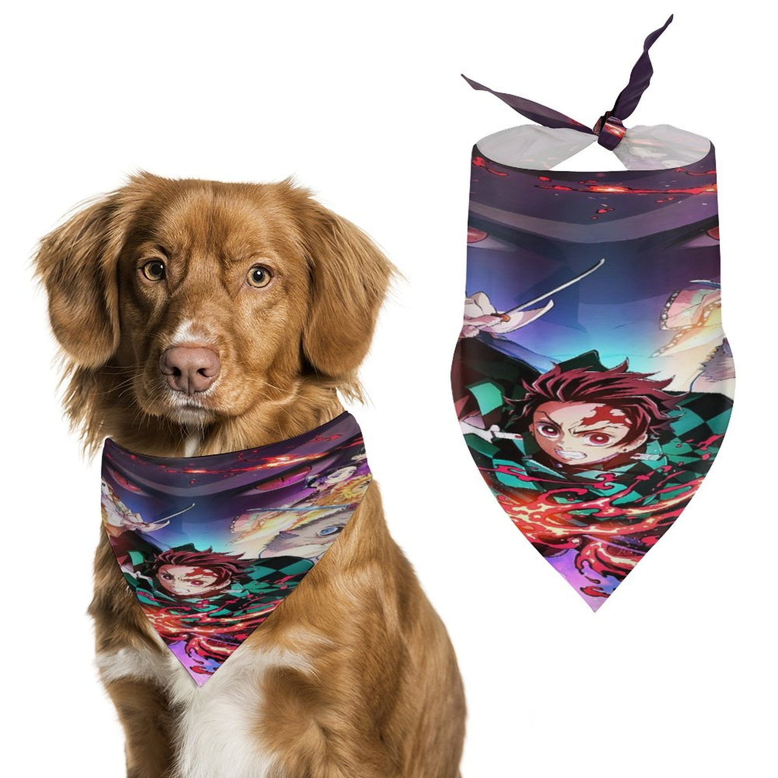 Demon Slayer Paws Dog Bandana for Small Medium Large Dogs, Cat Dogs ...