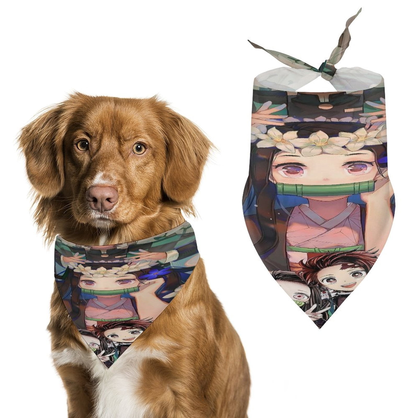 Demon Slayer Paws Dog Bandana for Small Medium Large Dogs, Cat Dogs ...