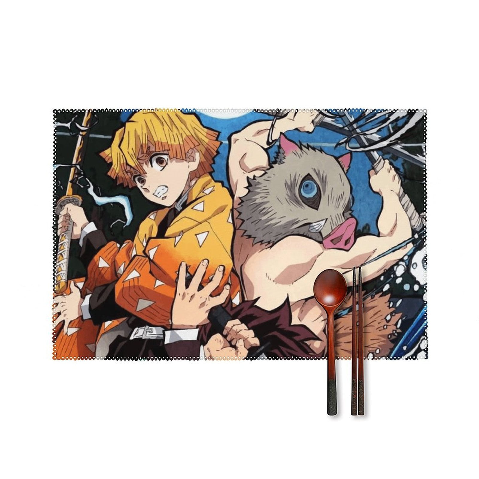 Demon Slayer Placemats Set of 4, Decorative Place Mats for Kitchen ...