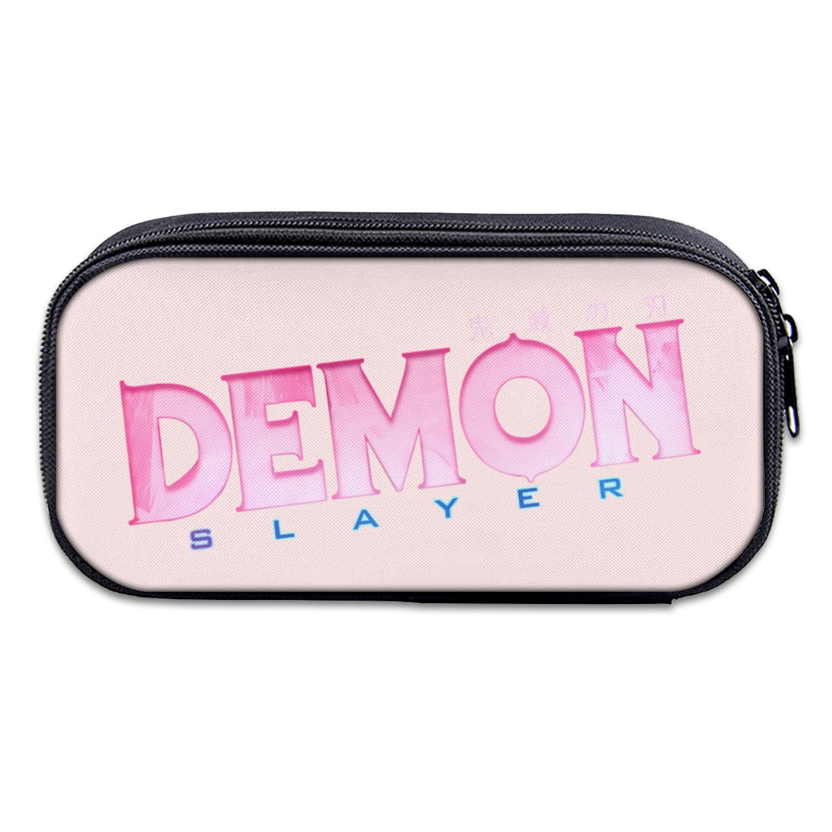 Demon Slayer Polyester Waterproof Pencil Case With Dual Zipper Pockets ...