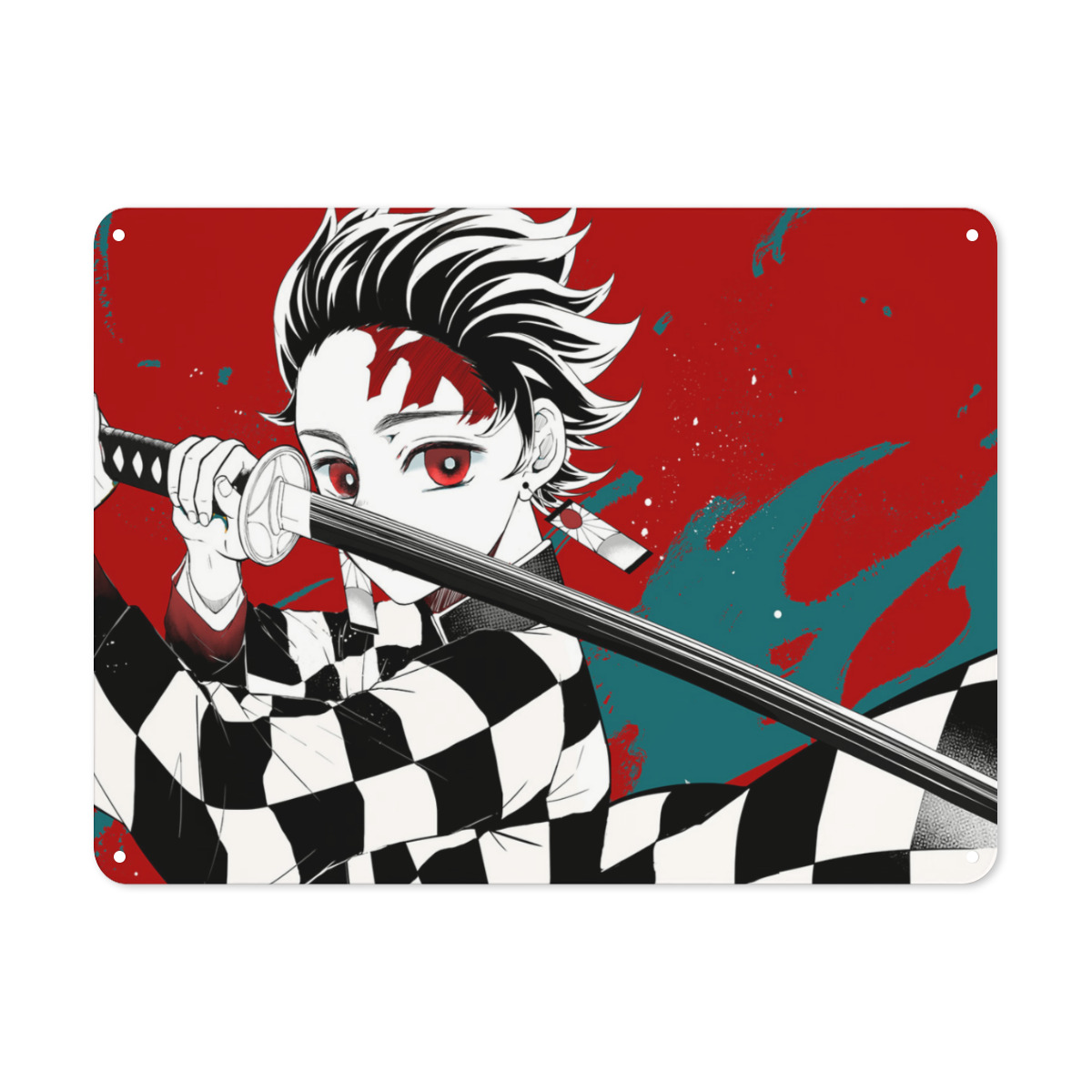 Demon Slayer Poster Tin Painting Halloween Retro Tin Sign Retro Plaque ...
