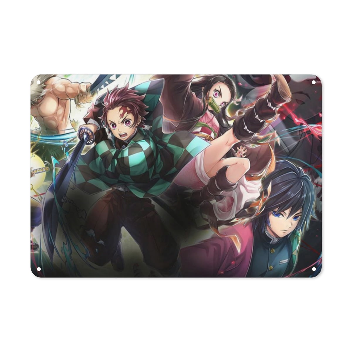 Demon Slayer Poster Tin Painting Halloween Retro Tin Sign Retro Plaque ...