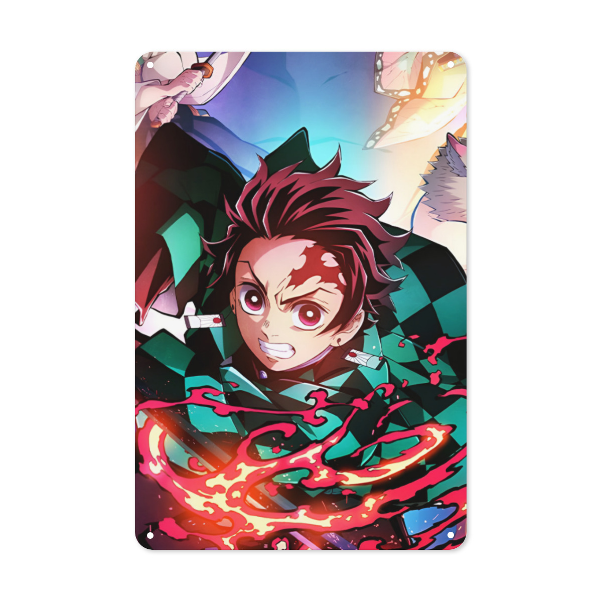 Demon Slayer Poster Tin Painting Halloween Retro Tin Sign Retro Plaque ...