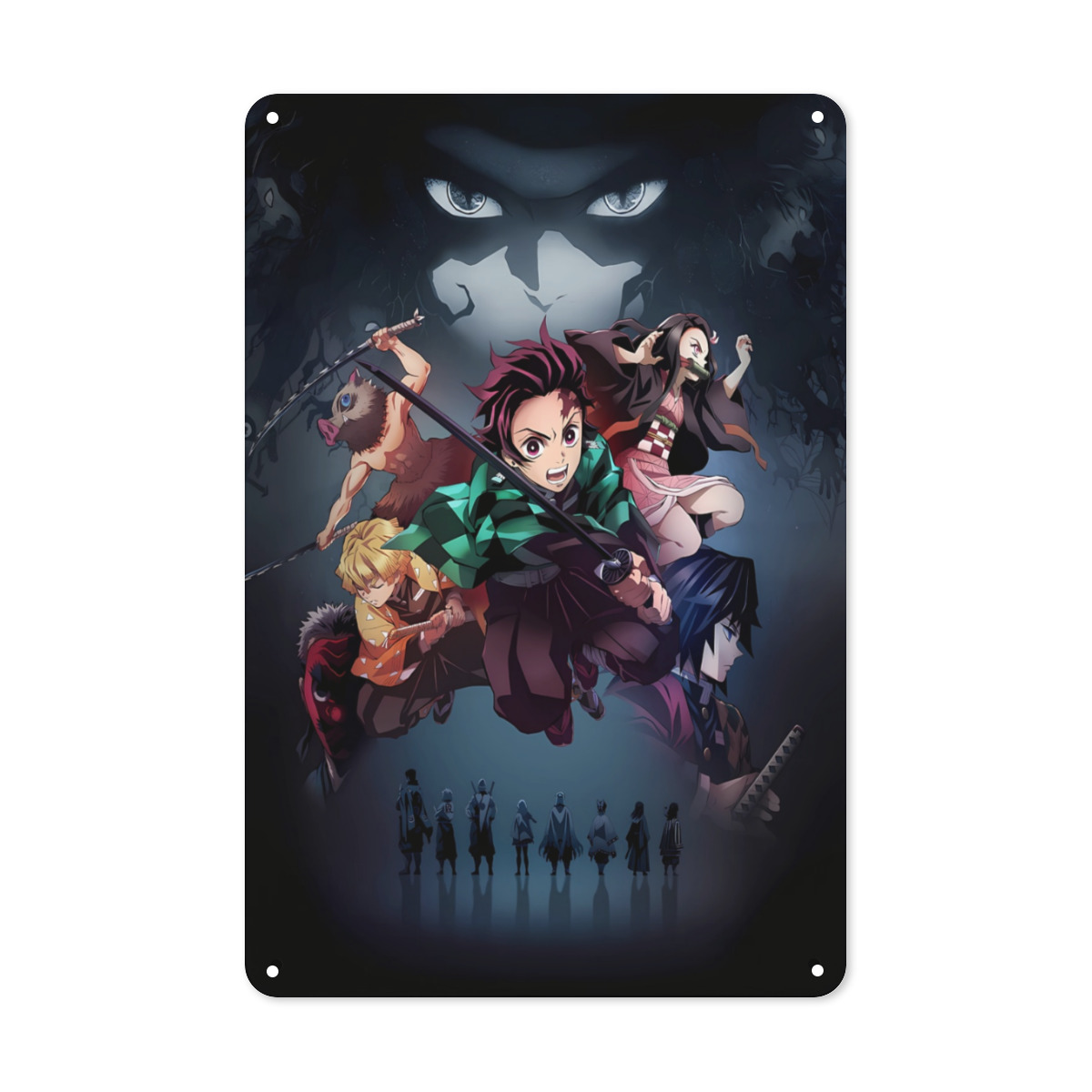 Demon Slayer Poster Tin Painting Halloween Retro Tin Sign Retro Plaque ...