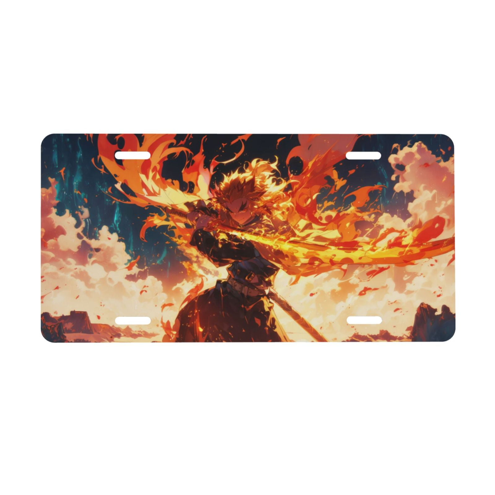 Demon Slayer Rengoku Kyoujurou License Plate, Car Front License Plates ...