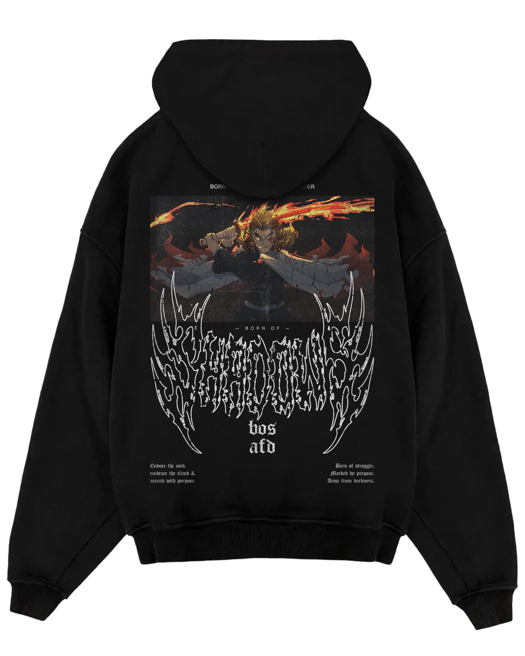 Demon Slayer 'Rengoku' Oversized Hoodie,Vintage Aesthetic Hoodie ...