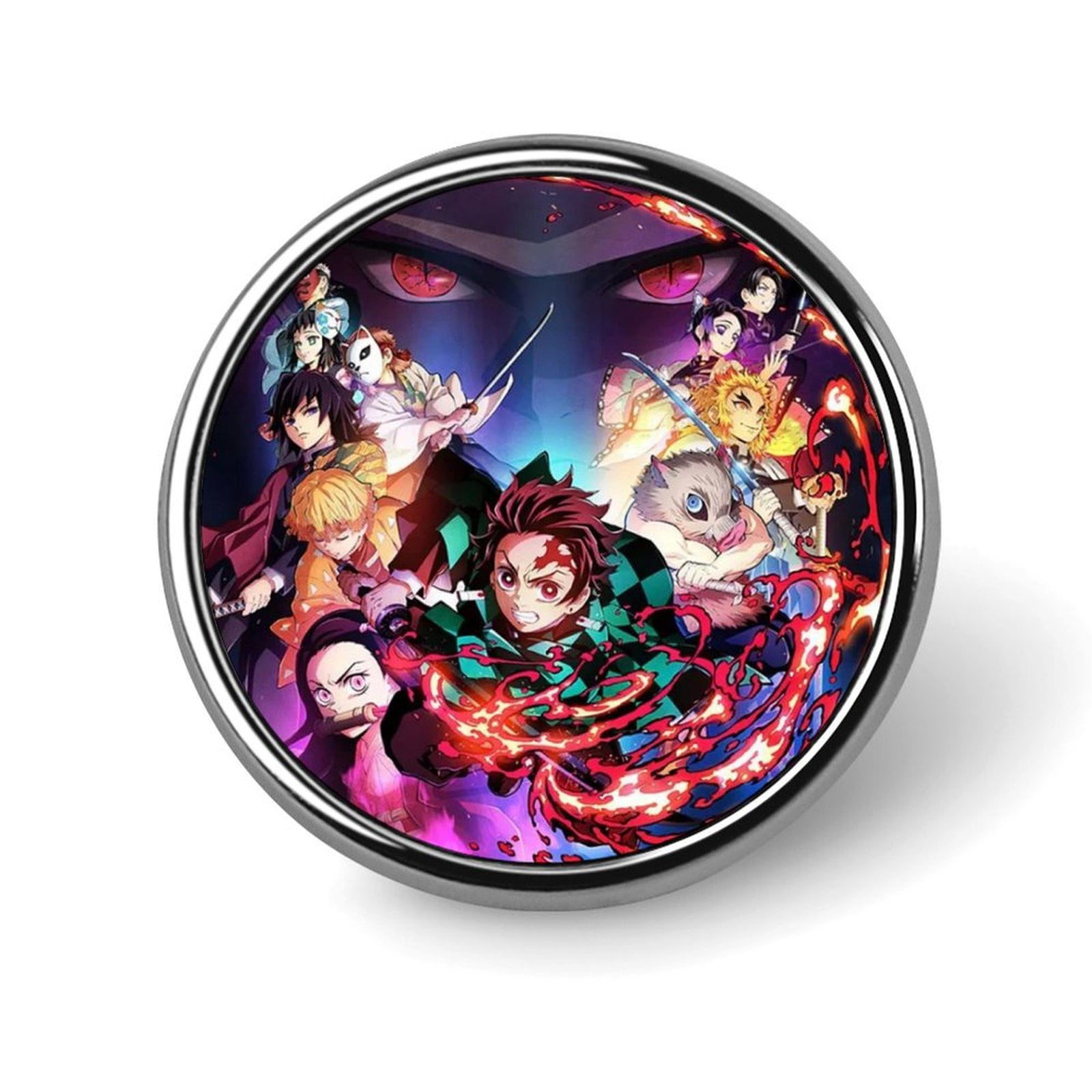 Demon Slayer Round Badge Printed Decorative Button Badge Circle Brooch ...