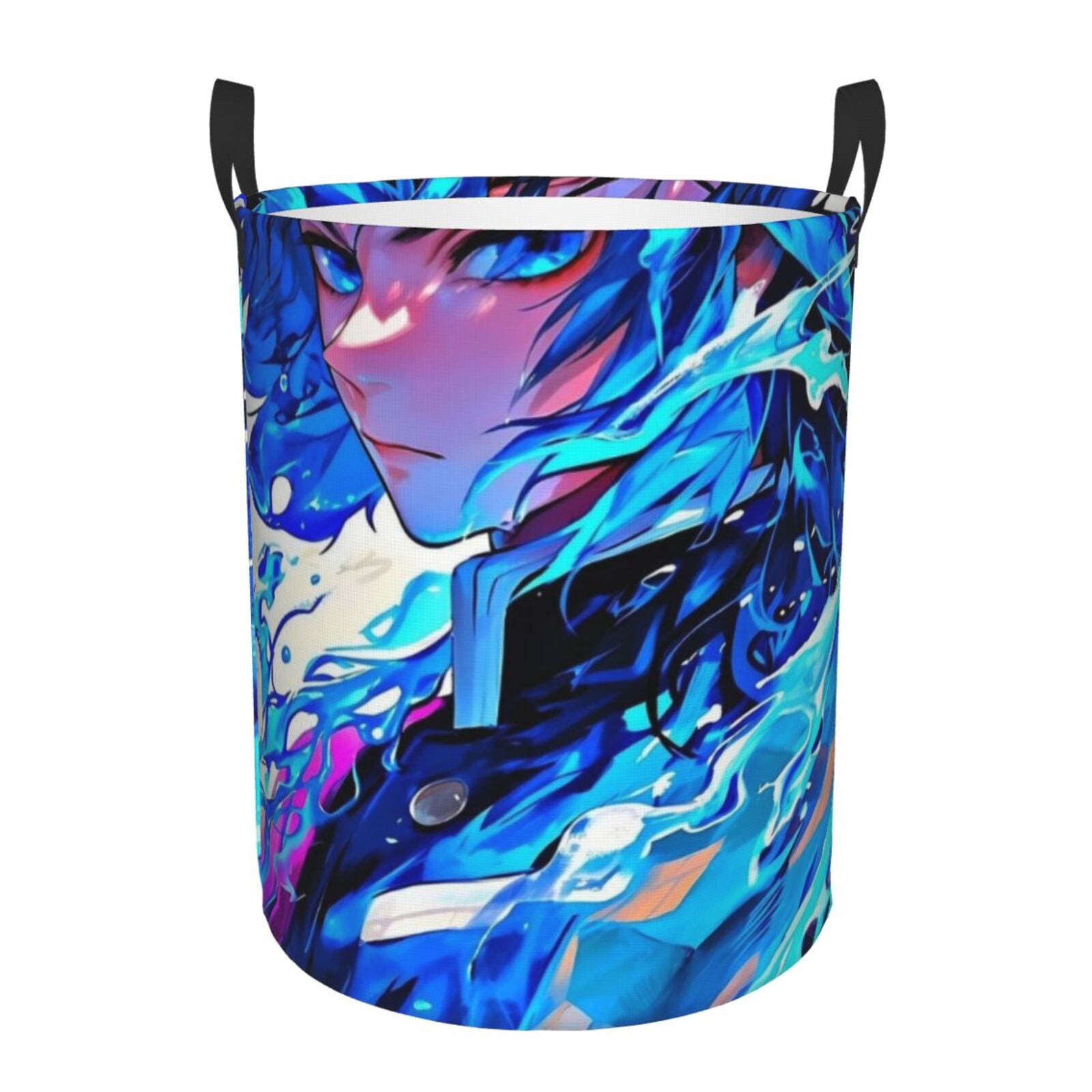 Demon Slayer Round Single Layer Dirty Laundry Basket ,Wear-Resistant ...