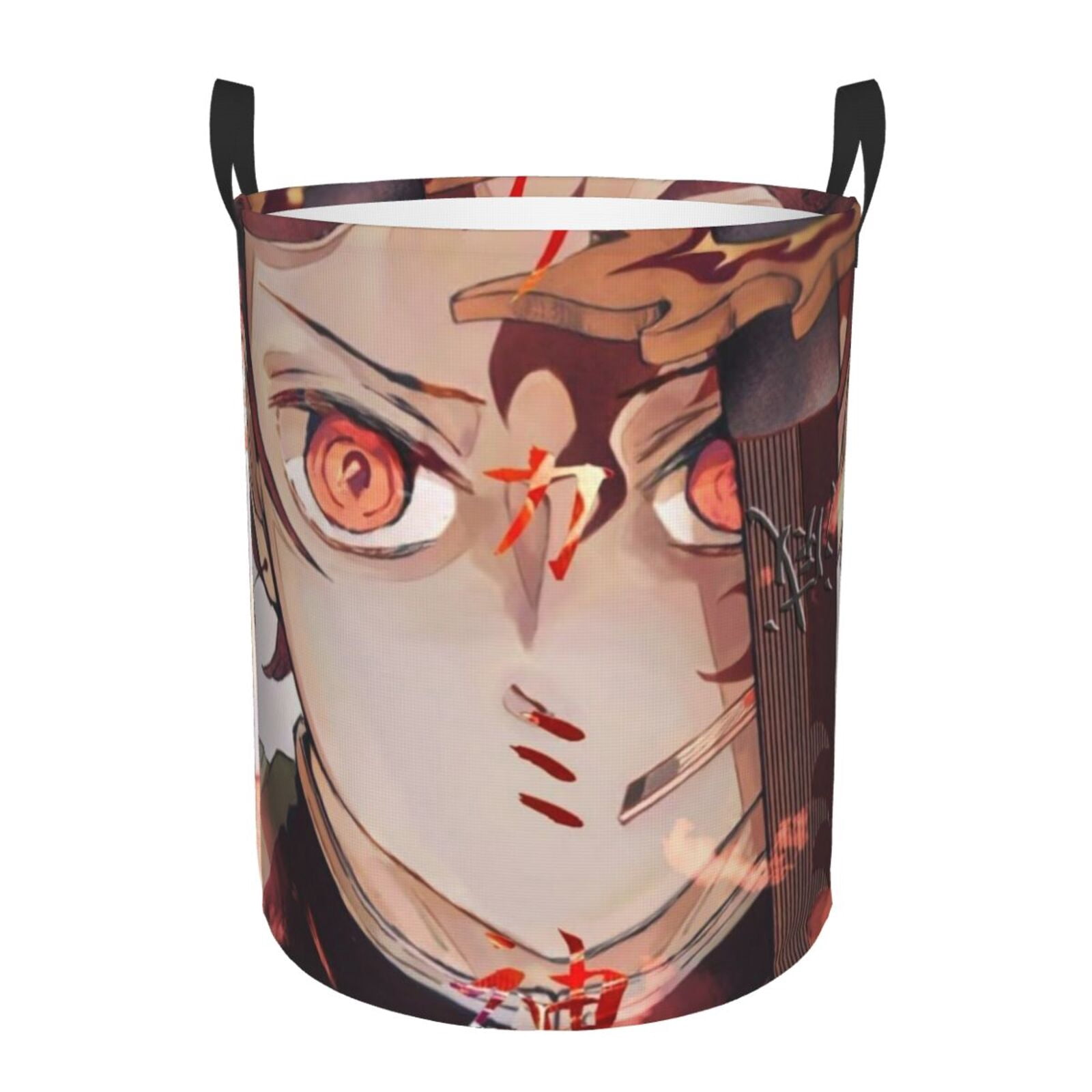 Demon Slayer Round Single Layer Dirty Laundry Basket ,Wear-Resistant ...