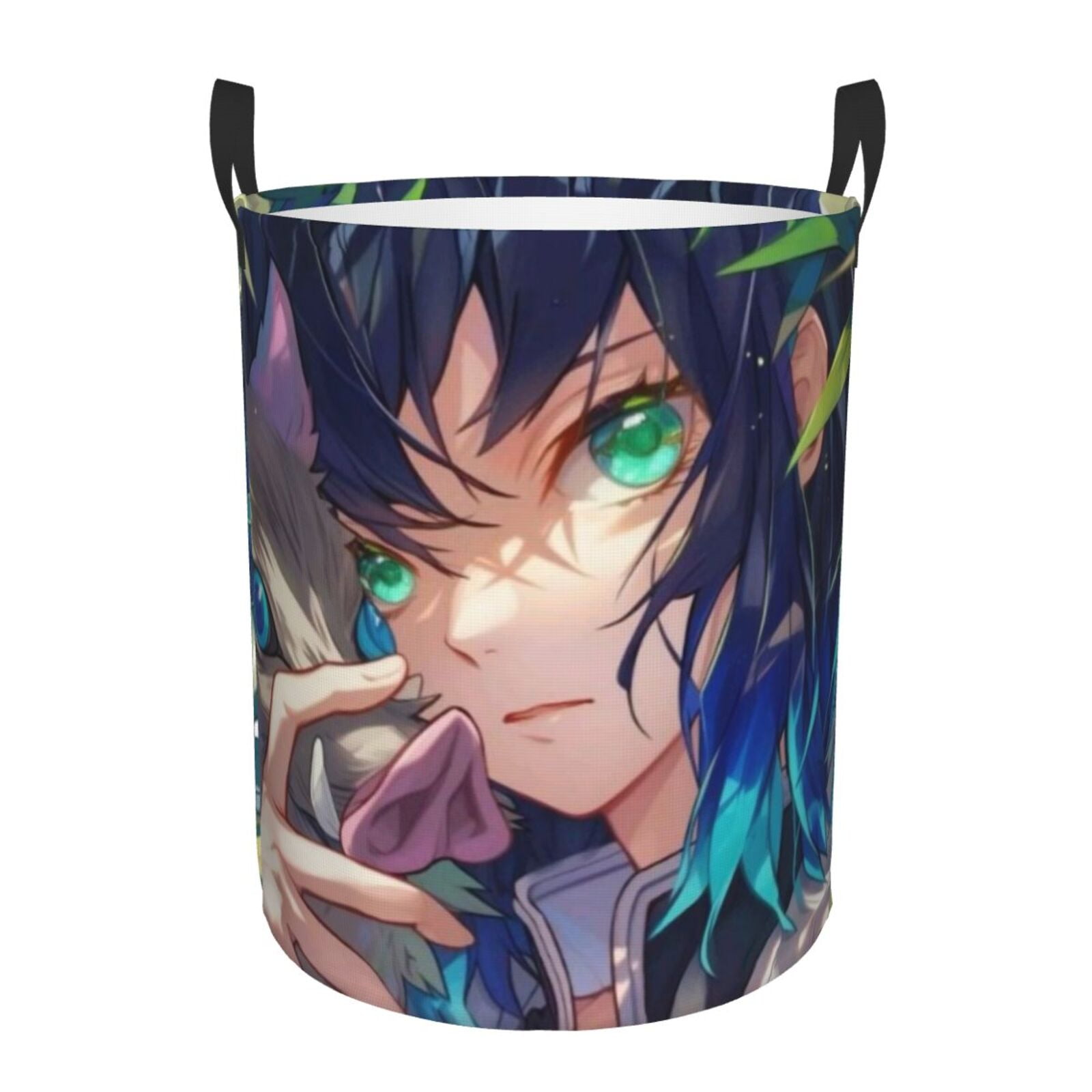 Demon Slayer Round Single Layer Dirty Laundry Basket ,Wear-Resistant ...