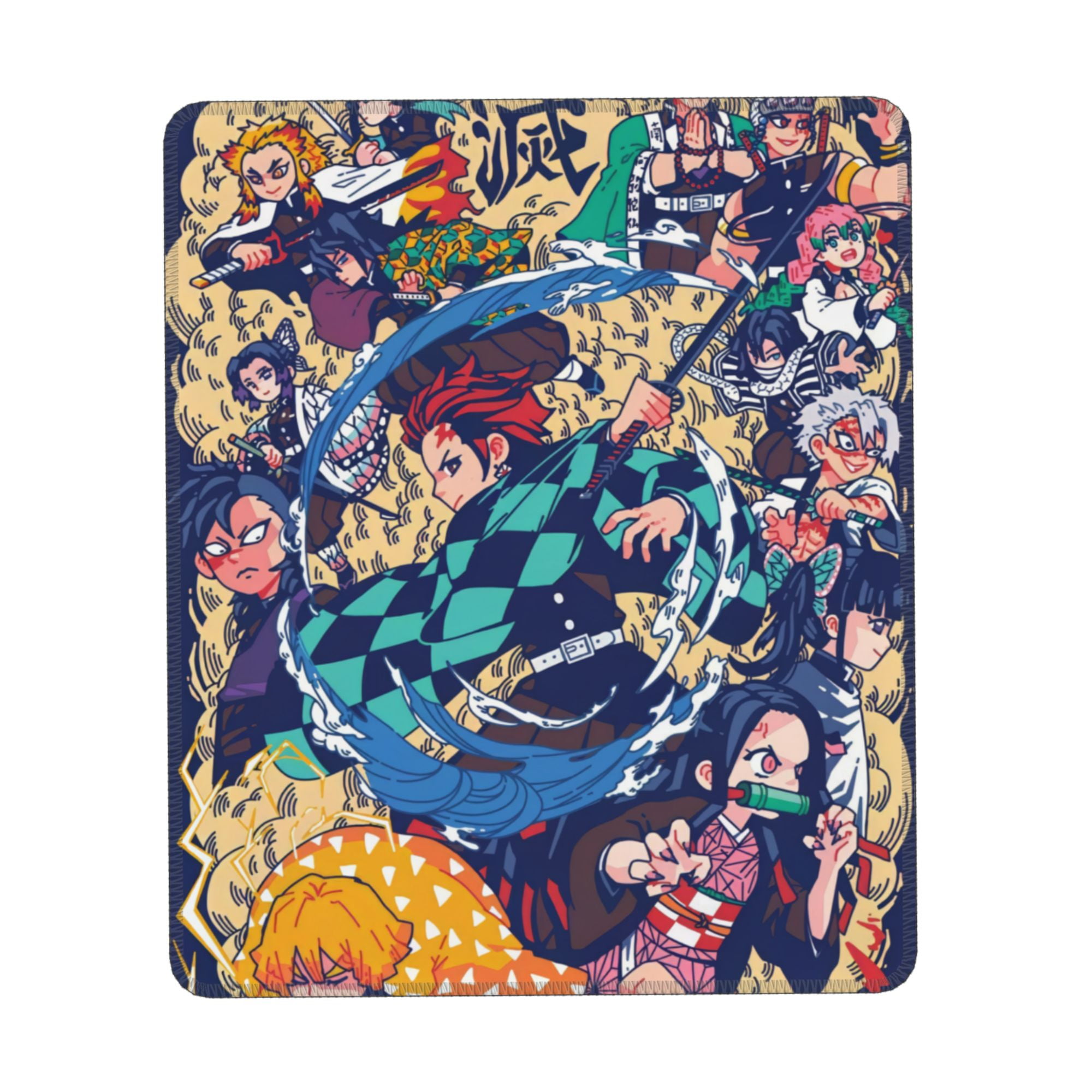 Demon Slayer Rubber Lock Edge Mouse Pad (Vertical) Office Mouse Pad ...