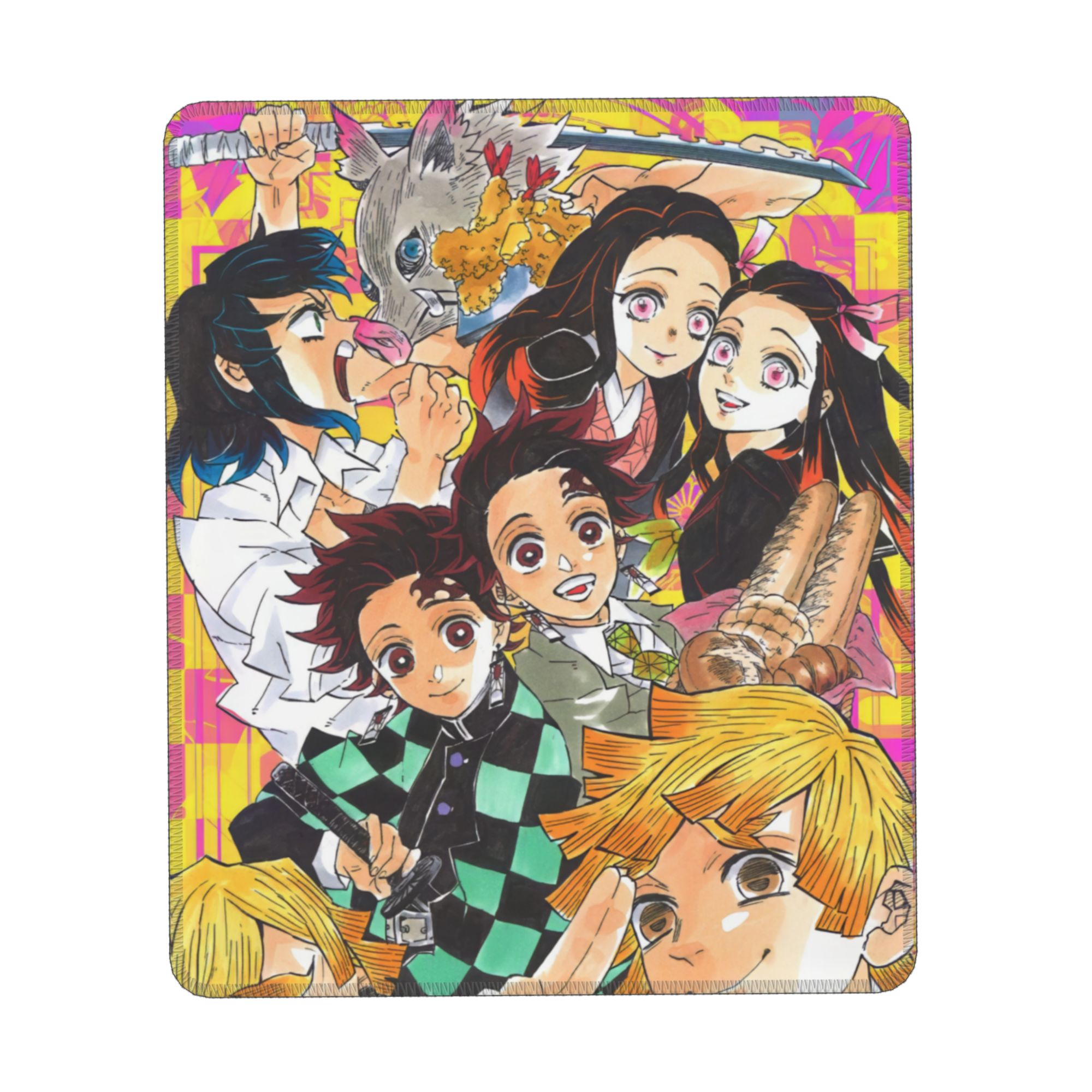 Demon Slayer Rubber Lock Edge Mouse Pad (Vertical) Office Mouse Pad ...