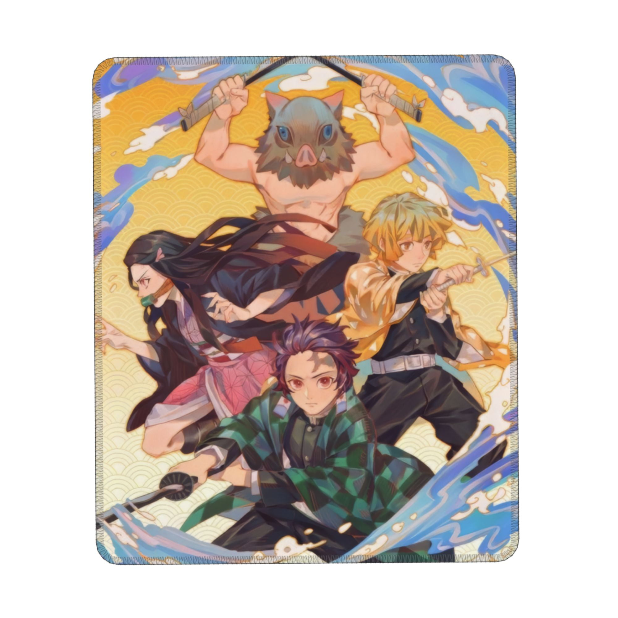 Demon Slayer Rubber Lock Edge Mouse Pad (Vertical) Office Mouse Pad ...