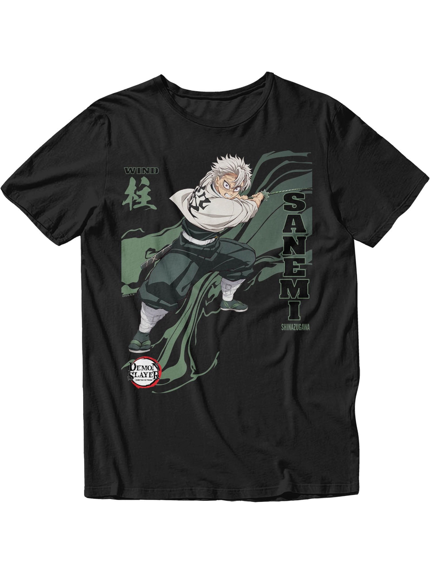Demon Slayer Sanemi Shinazugawa Wind Hashira Men's Short Sleeve T-Shirt ...