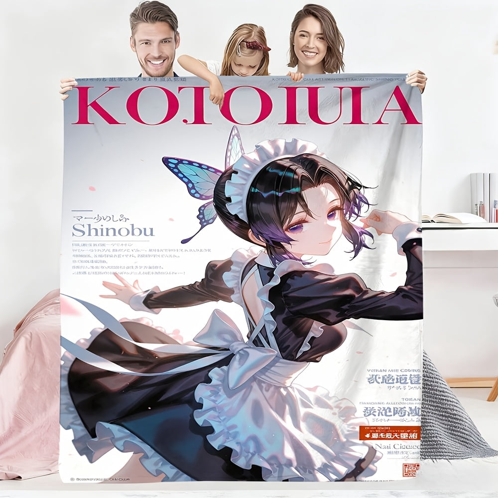 Demon Slayer Shinobu Kocho Maid Cover Fleece Blanket - 4 Sizes (30x40 ...