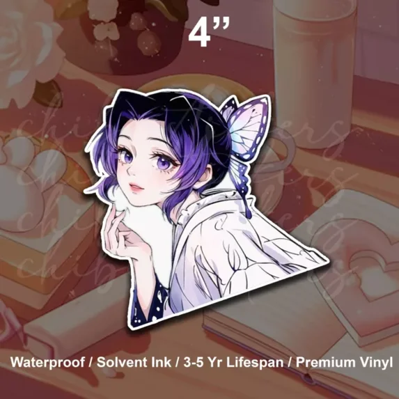 Demon Slayer - Shinobu Kocho V1, Cute Vinyl Anime Sticker Jdm Sticker ...