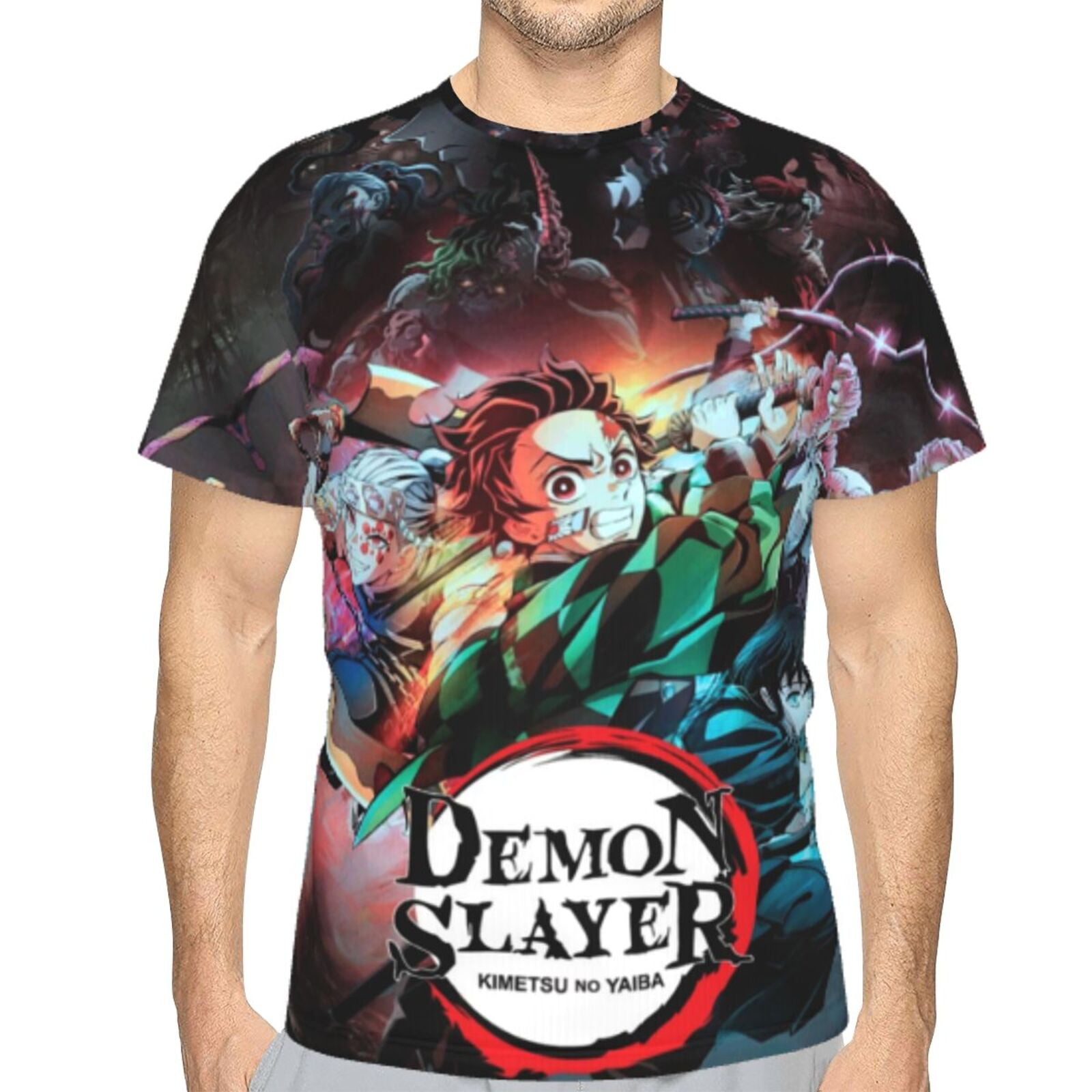 Demon Slayer Shirt 3d Printed T Shirt Crewneck Short Sleeve Top Tees ...