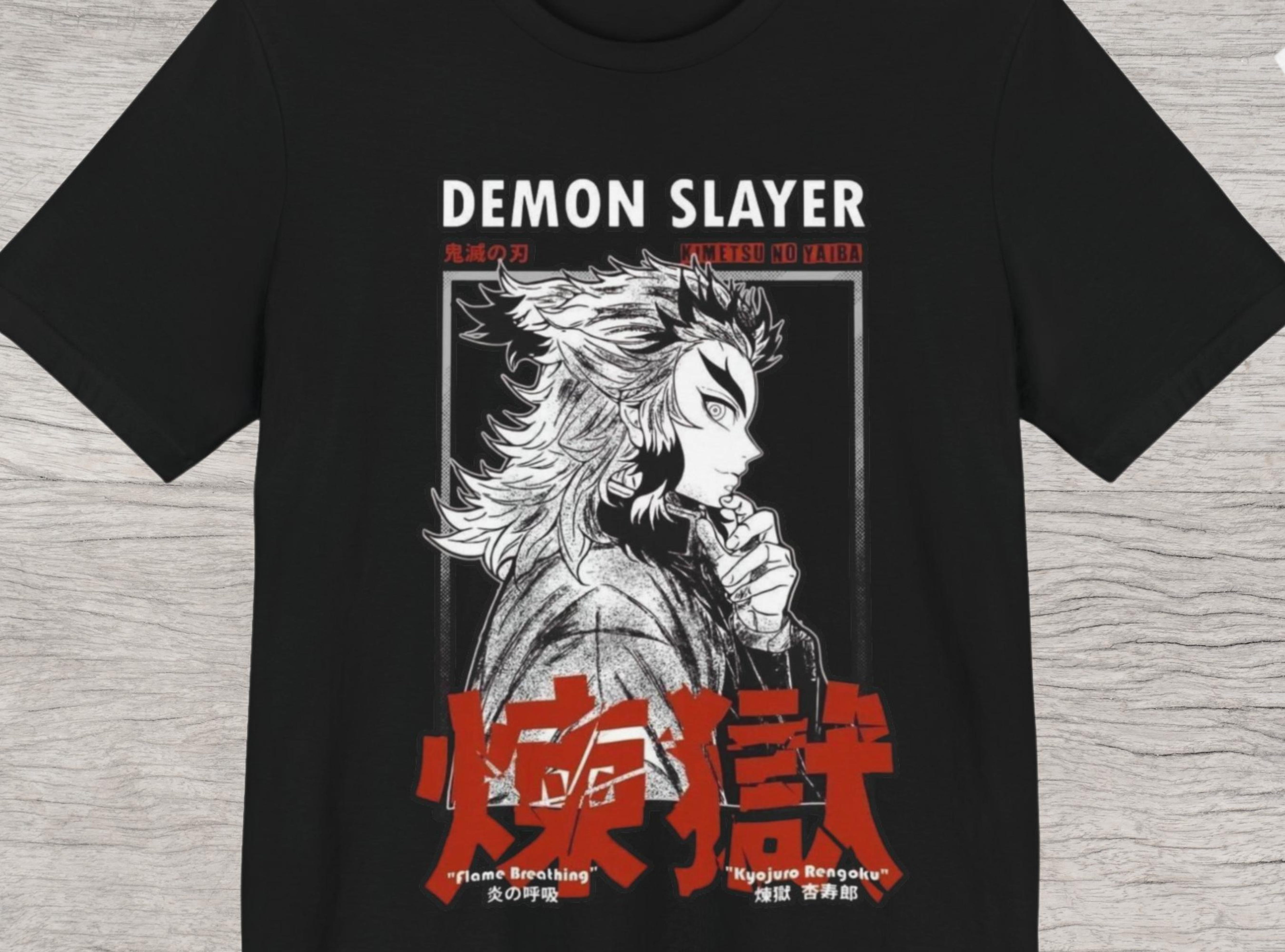 Demon Slayer Shirt Senjuro Rengoku Shirt Anime T Shirt Anime Clothing ...