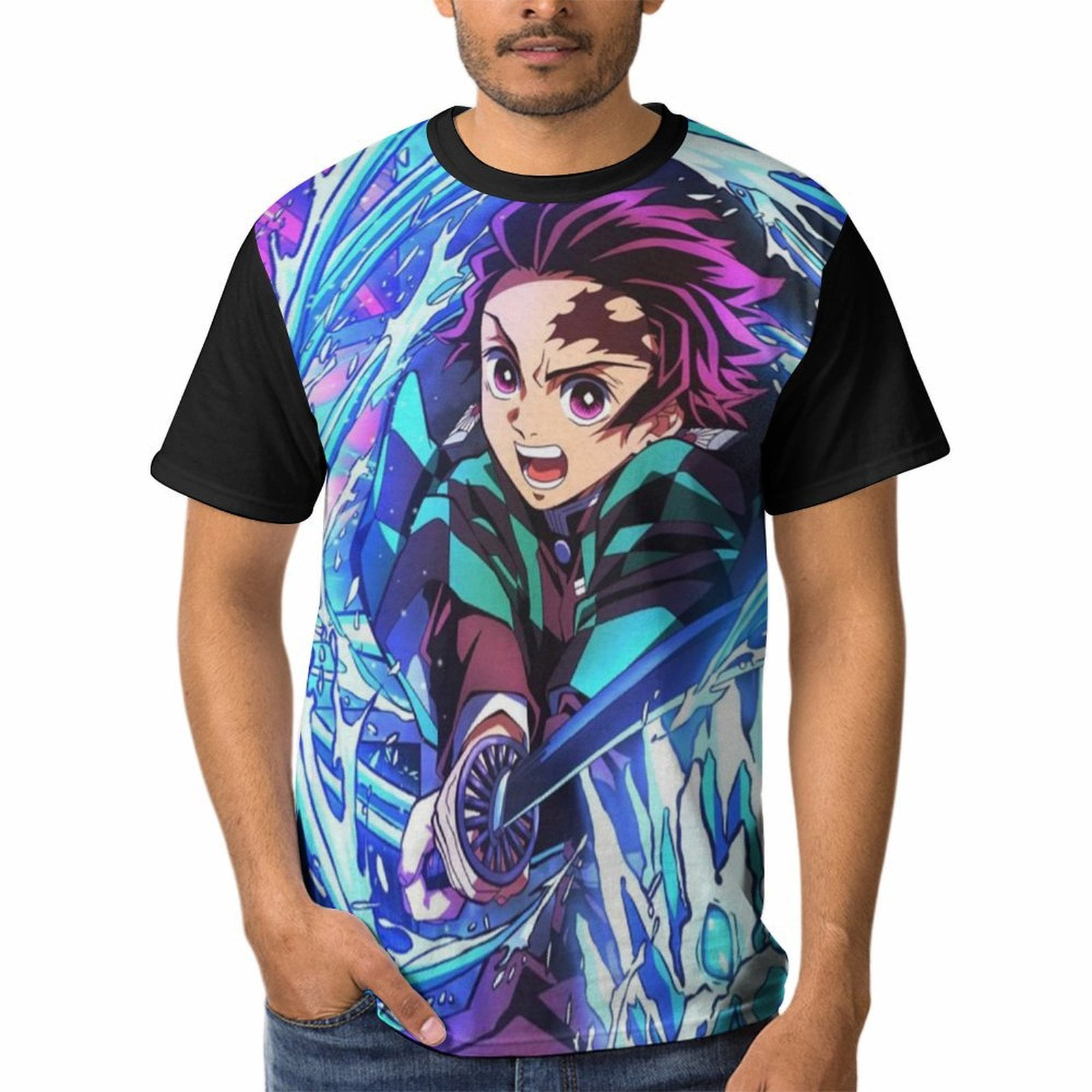 Demon Slayer Shirts Men's Short Sleeve Printed T-Shirt Graphic ...