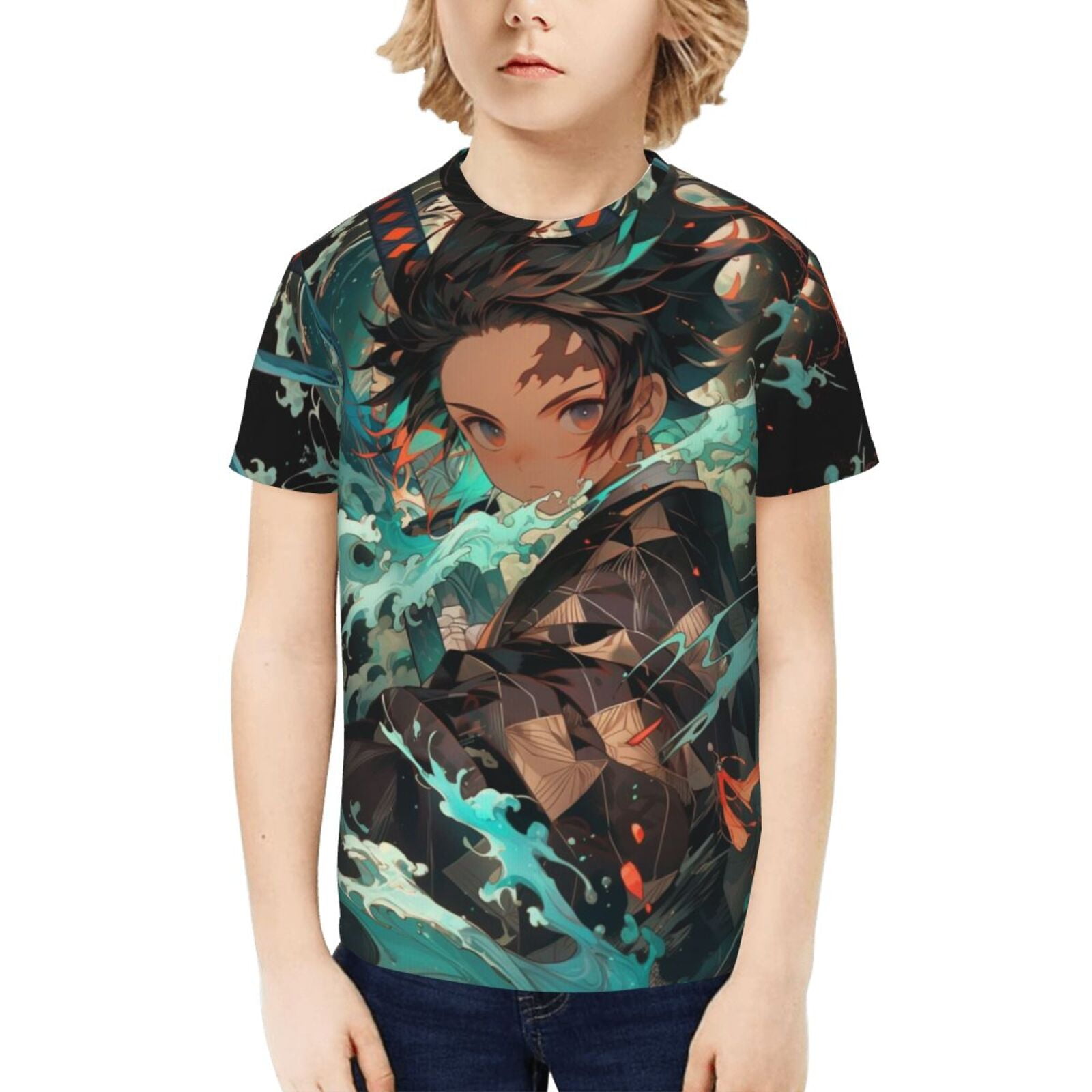 Demon Slayer Shirts for Boys 3D Printed Novelty T-Shirt Fashion Tees ...