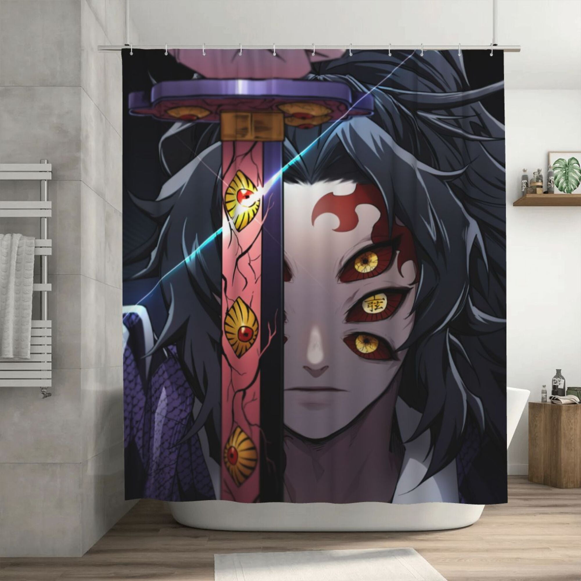 Demon Slayer Shower Curtain, 72 x 72 inch Waterproof Fabric Shower ...