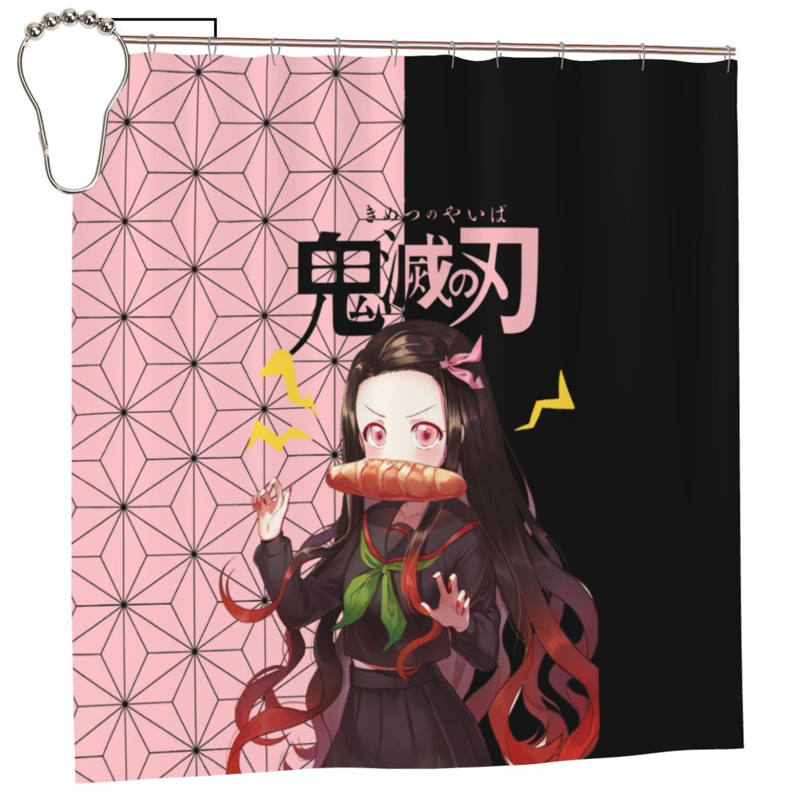 Demon Slayer Shower Curtain Waterproof Cartoon Anime Shower Curtains ...