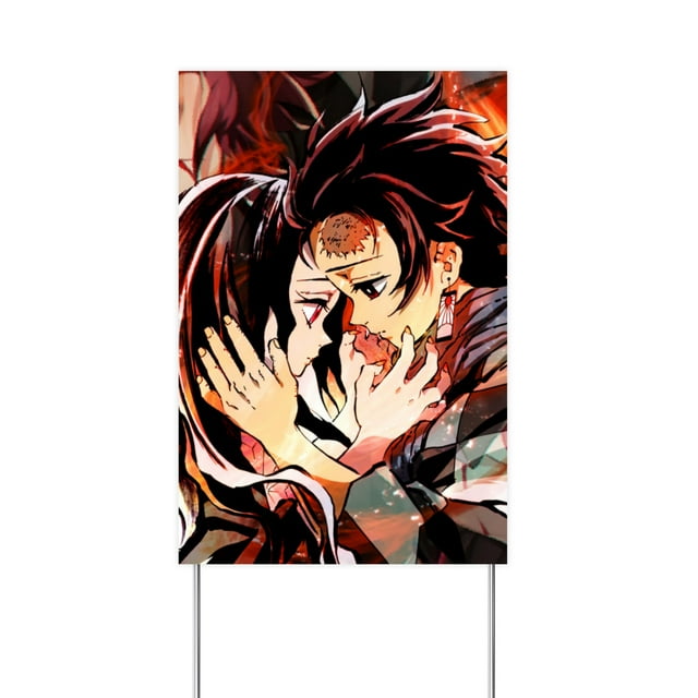 Demon Slayer Sign Yard Garden Club Farm Bathroom Wall Decor Sign Poster ...