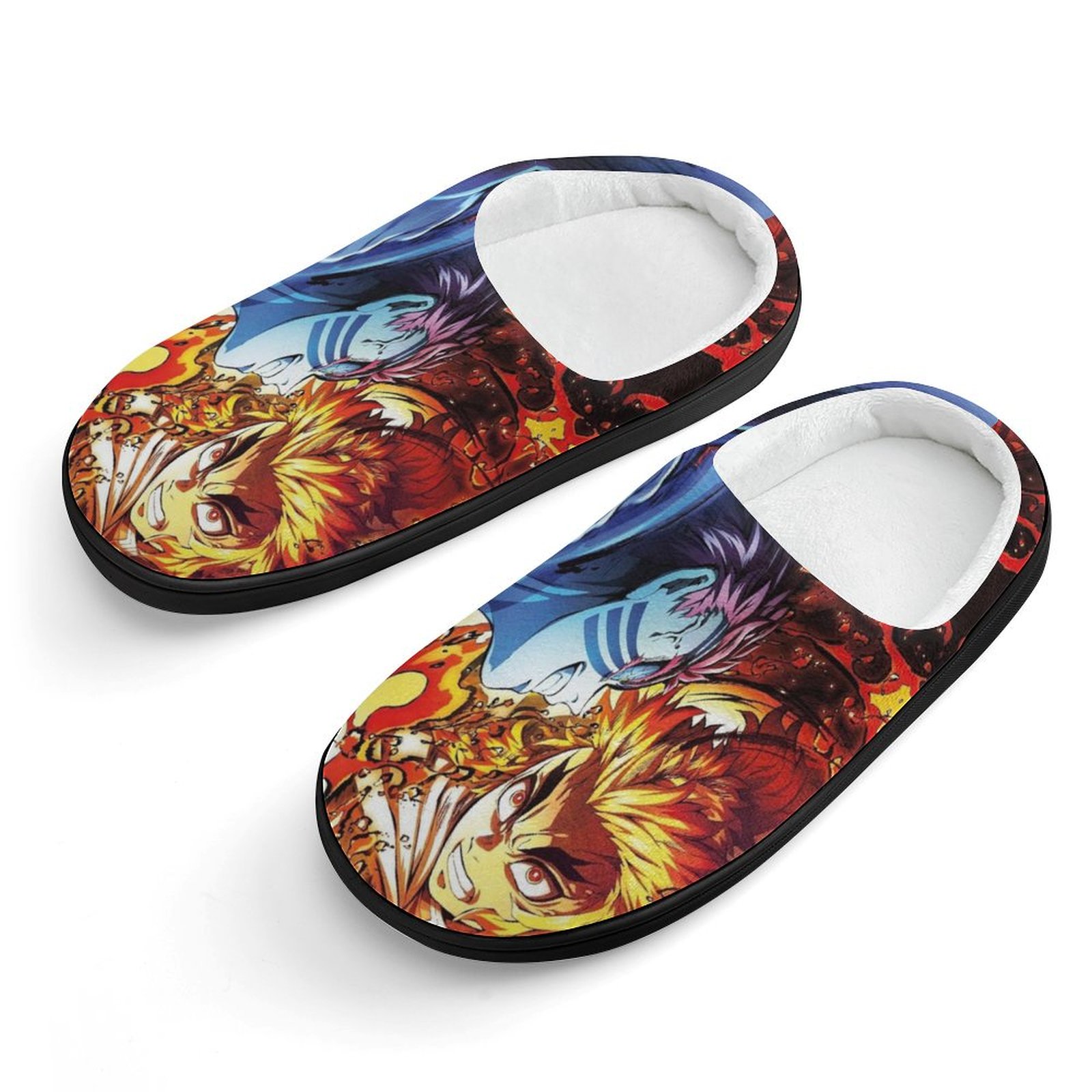 Demon Slayer Slippers for Kids, Cute Soft Plush Anti-slip Fluffy Fuzzy ...