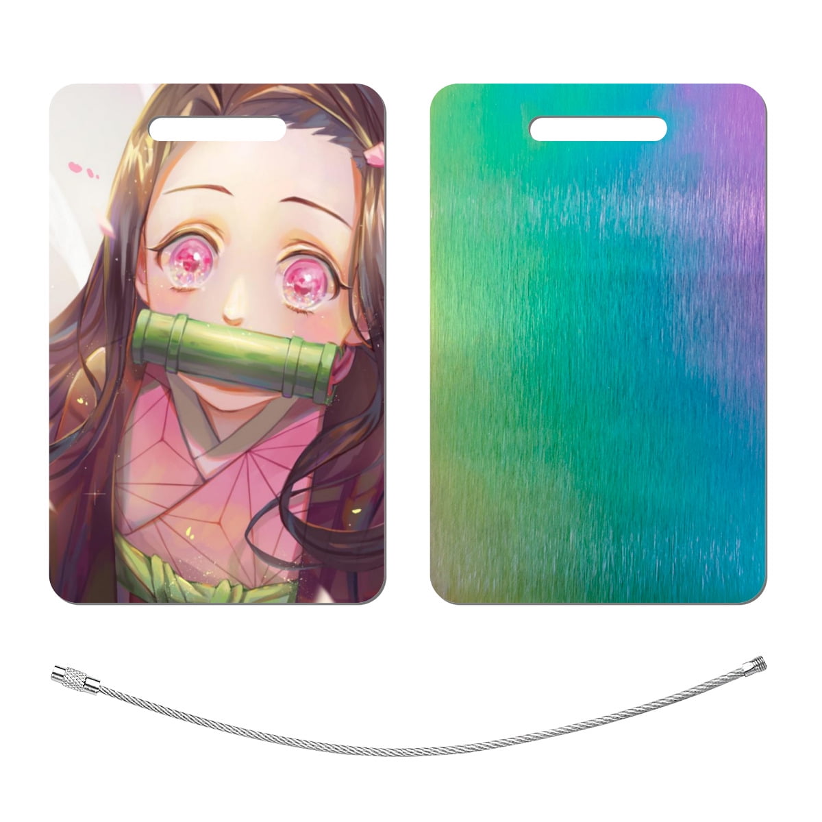 Demon Slayer Stainless steel luggage tag (double-sided printing）Travel ...