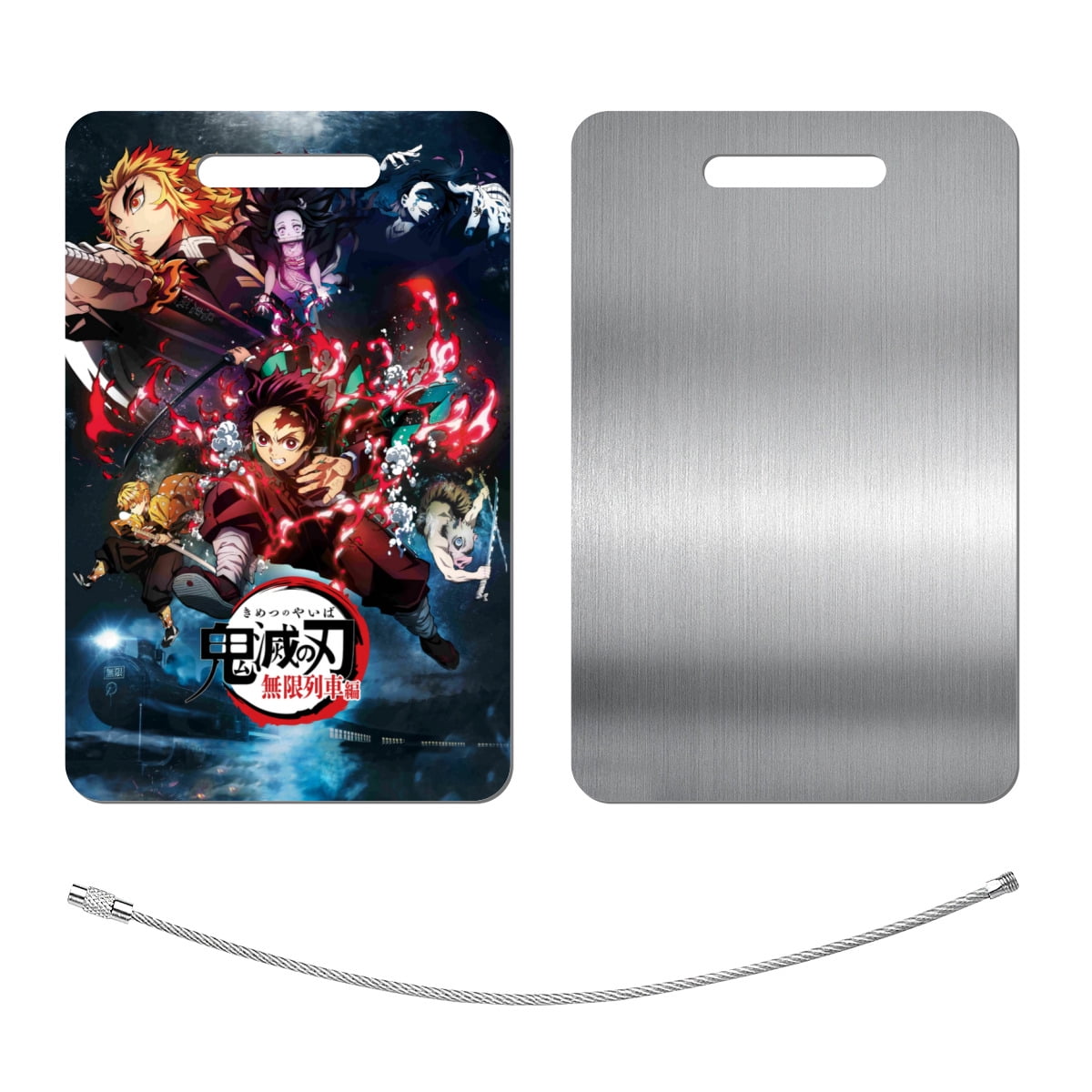 Demon Slayer Stainless steel luggage tag (double-sided printing）Travel ...
