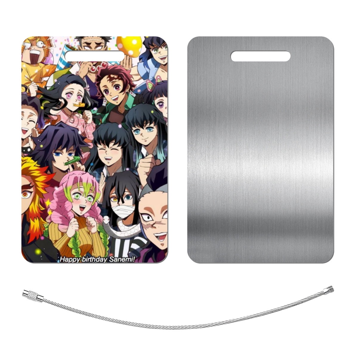 Demon Slayer Stainless steel luggage tag (double-sided printing）Travel ...
