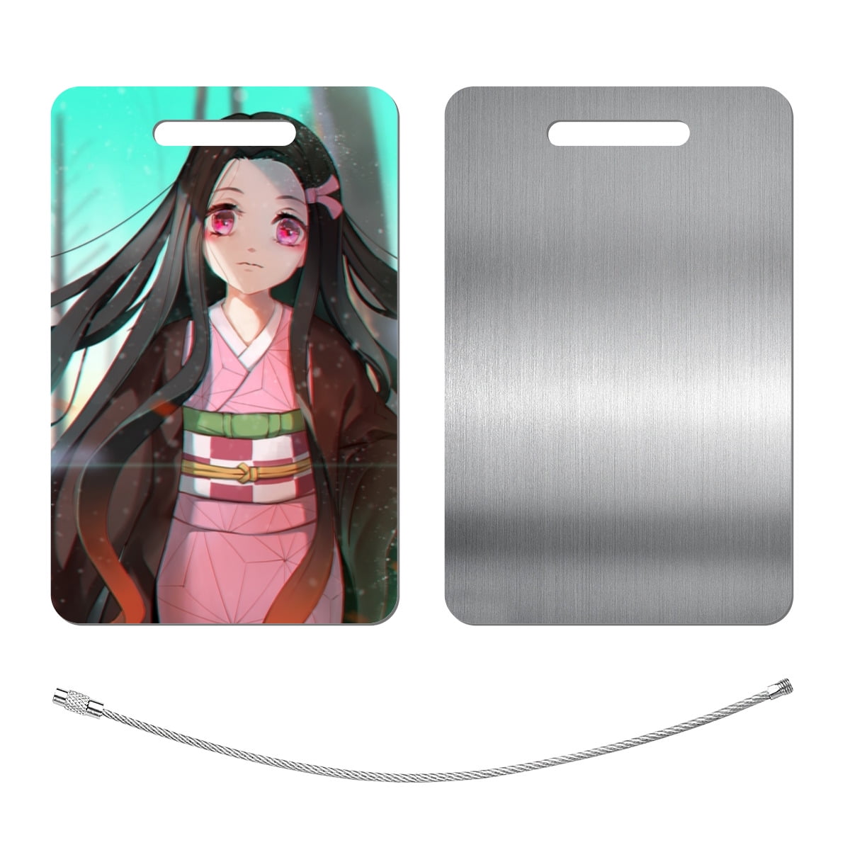 Demon Slayer Stainless steel luggage tag (double-sided printing）Travel ...