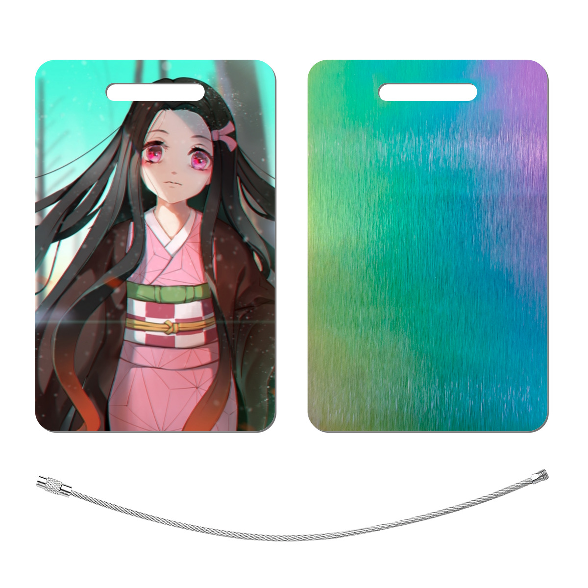 Demon Slayer Stainless steel luggage tag (double-sided printing）Travel ...