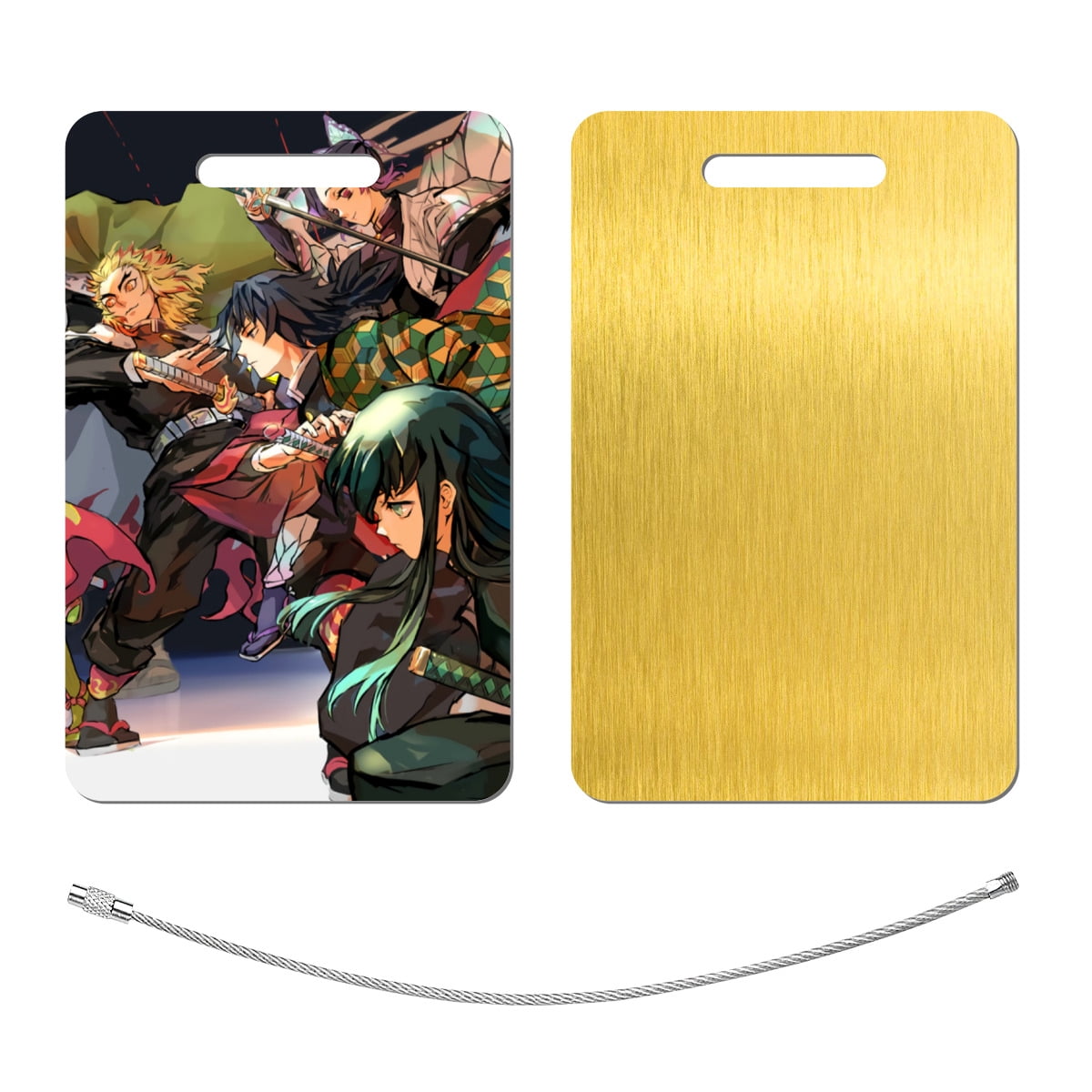 Demon Slayer Stainless steel luggage tag (double-sided printing）Travel ...