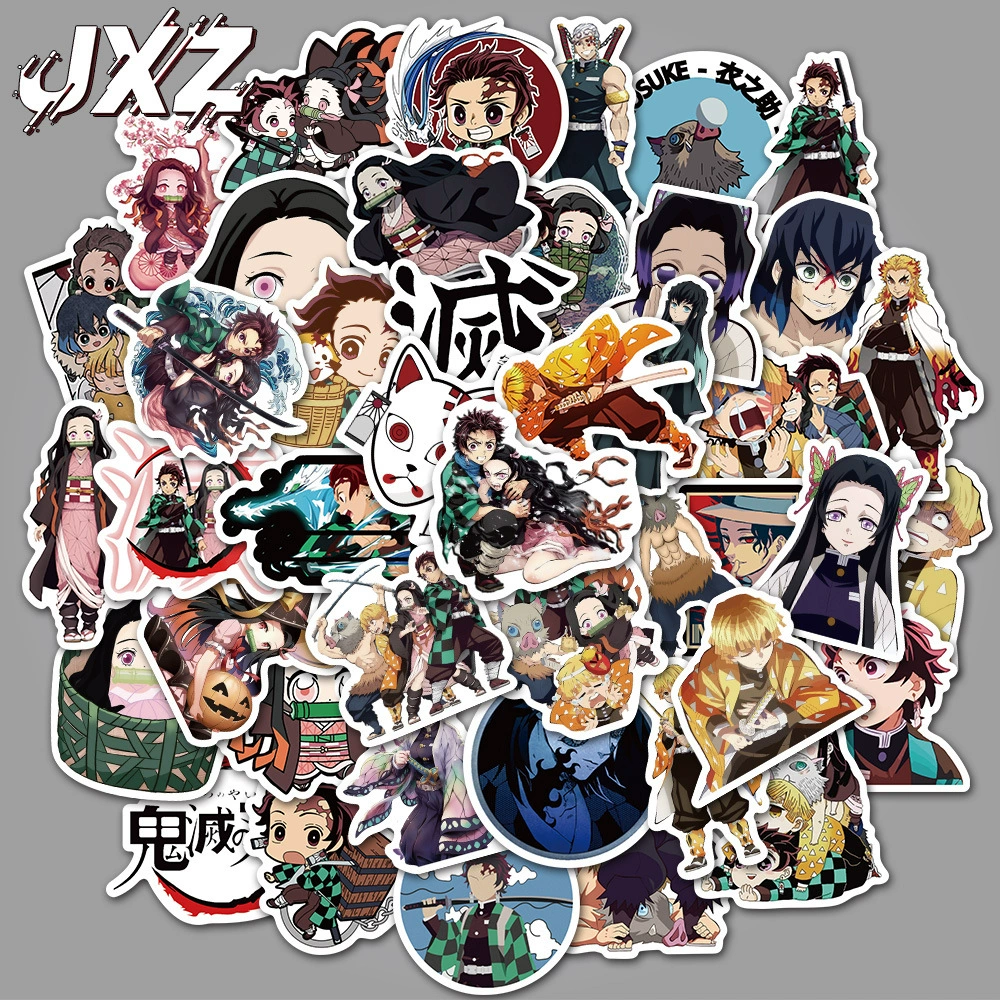 Demon Slayer Stickers 50 Pcs, Detailed Anime Demon Slayer Stickers Kids ...