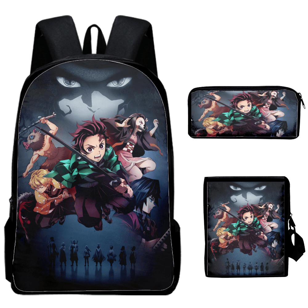 Demon Slayer Students Backpack Likable Vivid Cute Pattern Backpack with ...
