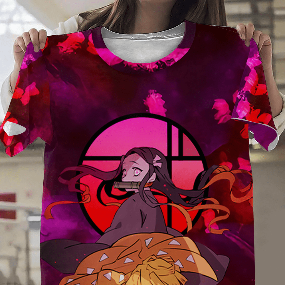 Demon Slayer Summer Tops Funny Short Sleeve Demon Slayer Tshirts ...