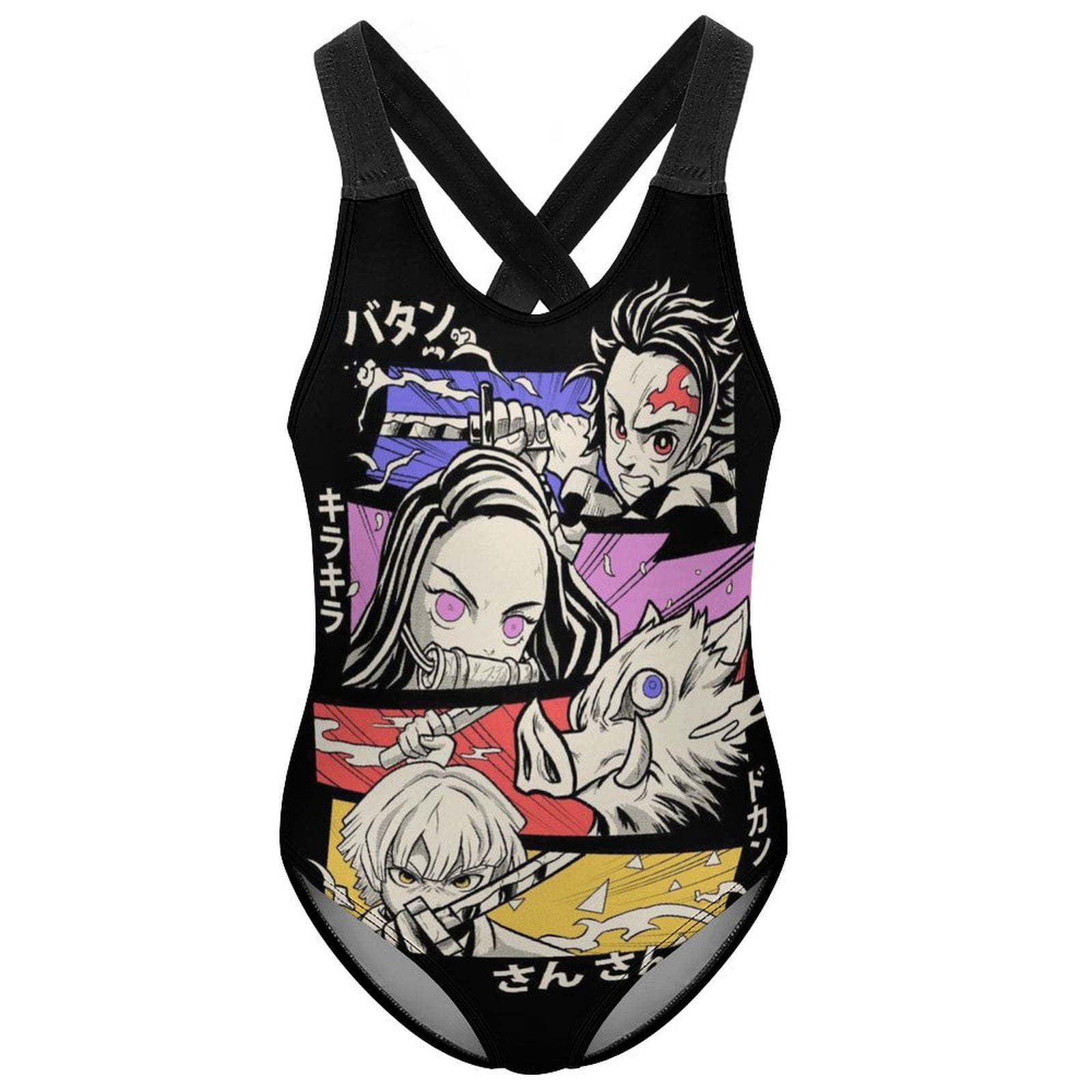 Demon Slayer Swimwear Kids' One-Piece Swimsuit Quick-Dry Cute Printed ...