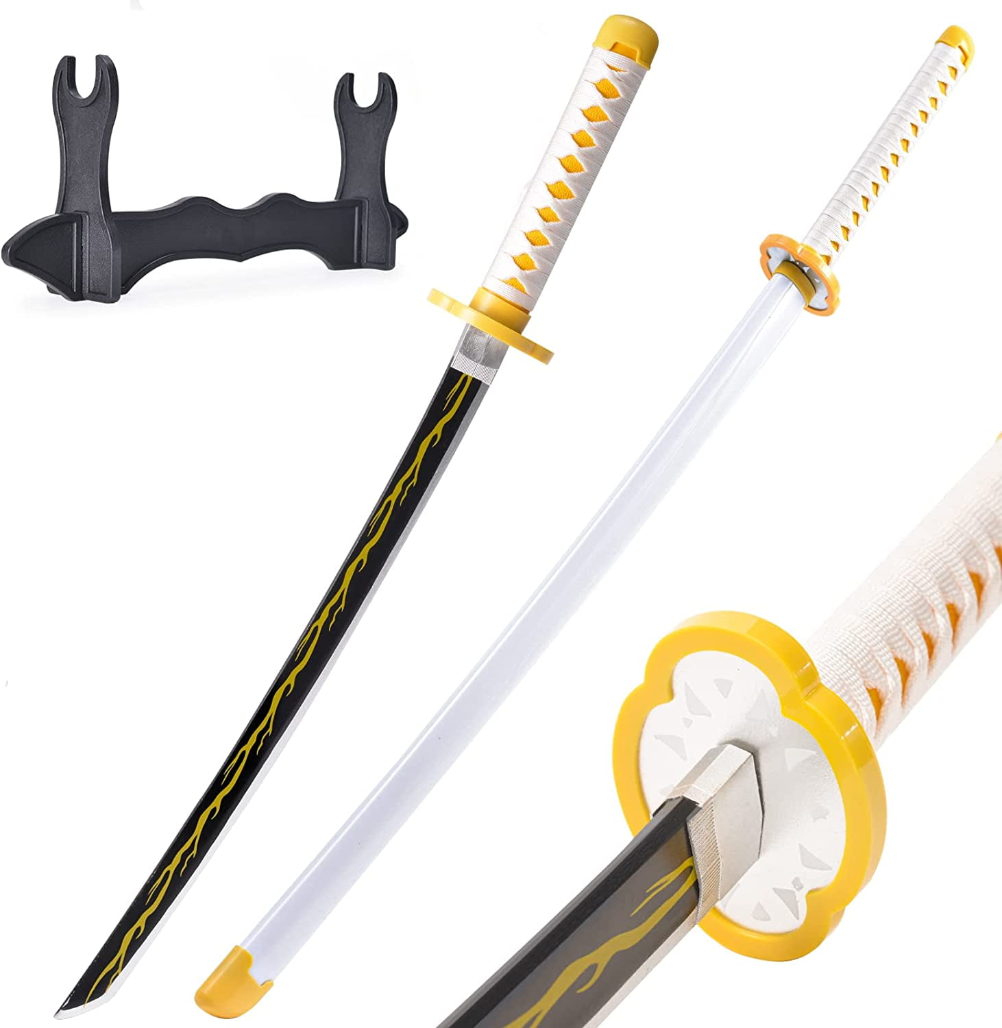 Demon Slayer Sword 41inch - with Stand Anime Sword- Zenitsu Sword ...