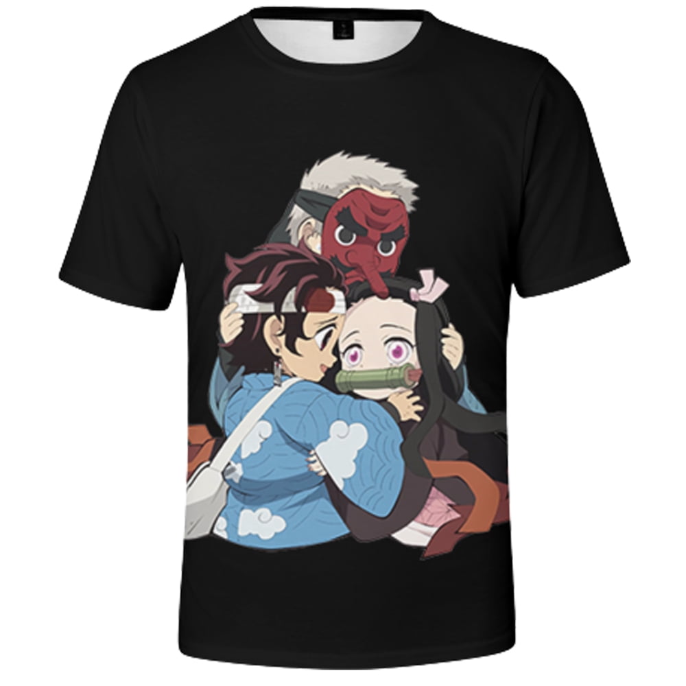 Demon Slayer T Shirts Anime Kimetsu No Yaiba 3d Print White Streetwear