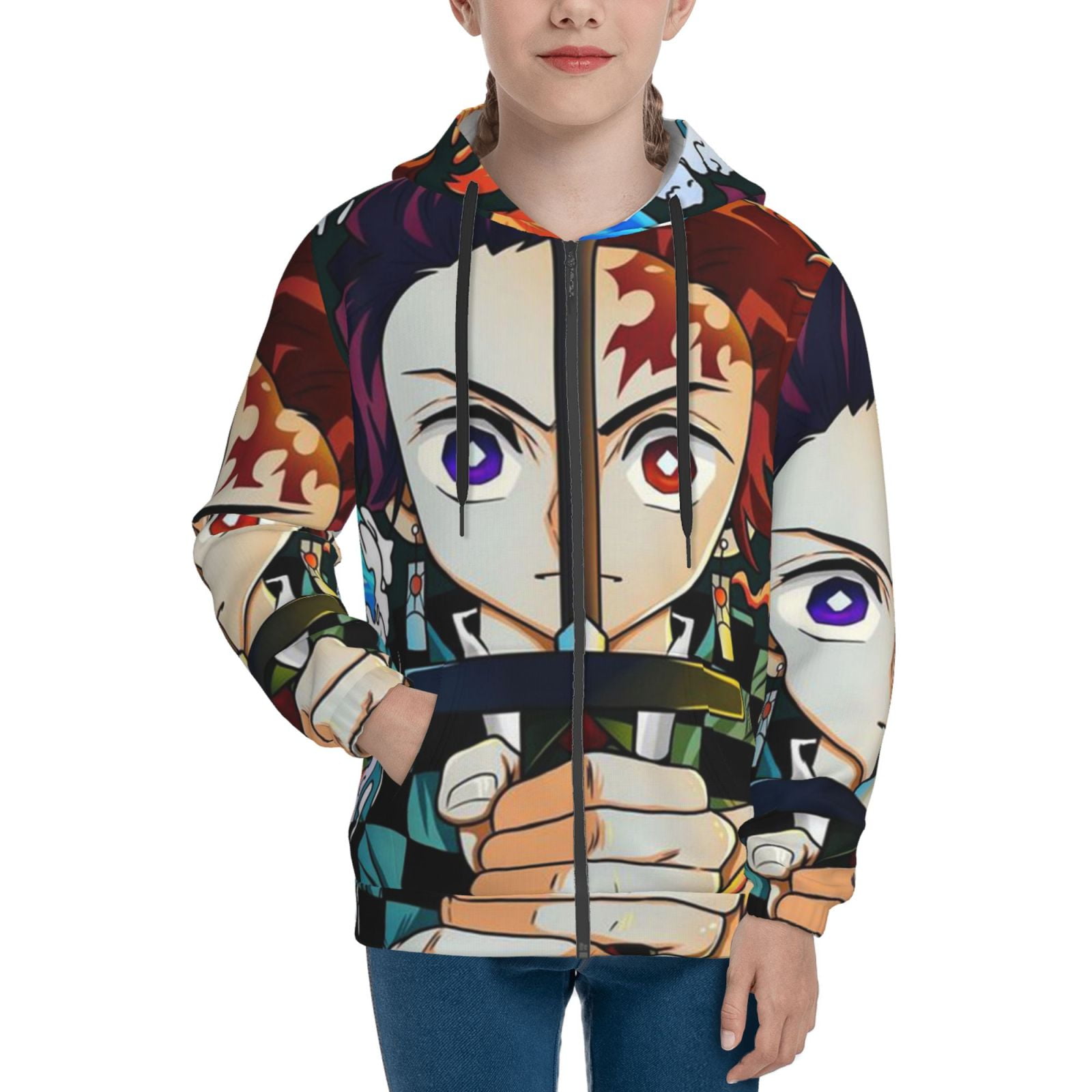 Demon Slayer Tanjiro Anime Teenager Hoodies Sweatshirts Clothes Casual ...