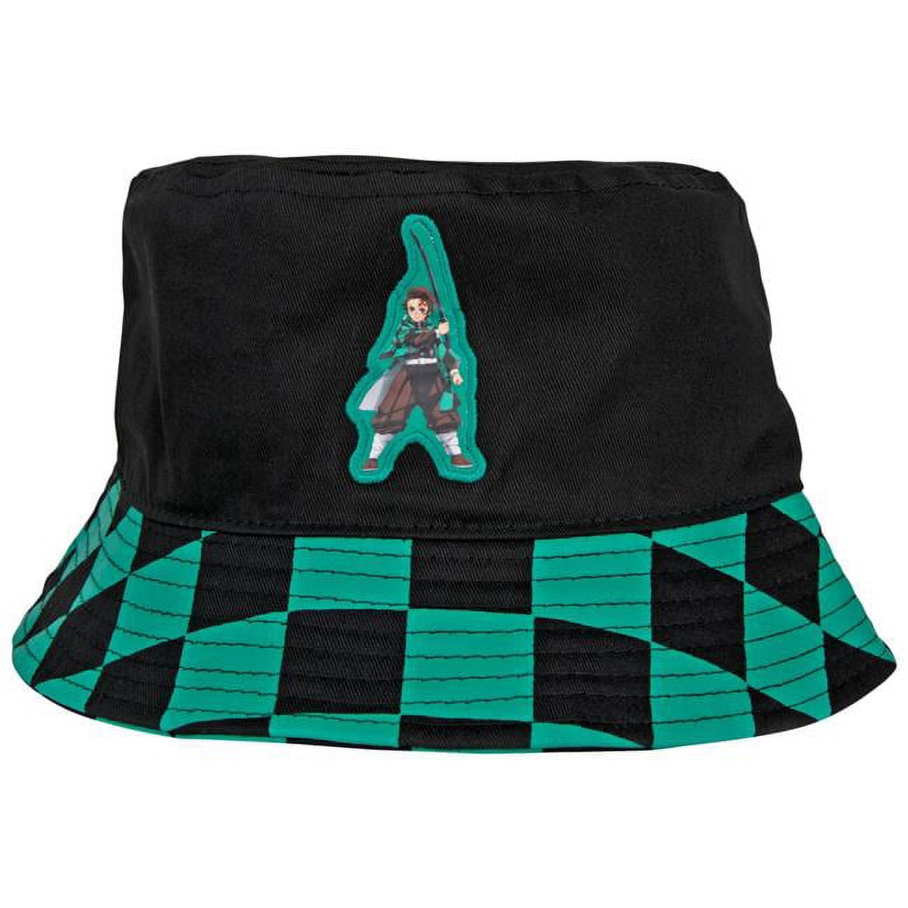 Demon Slayer Tanjiro Bucket Hat w/ Checkered Brim - Walmart.com