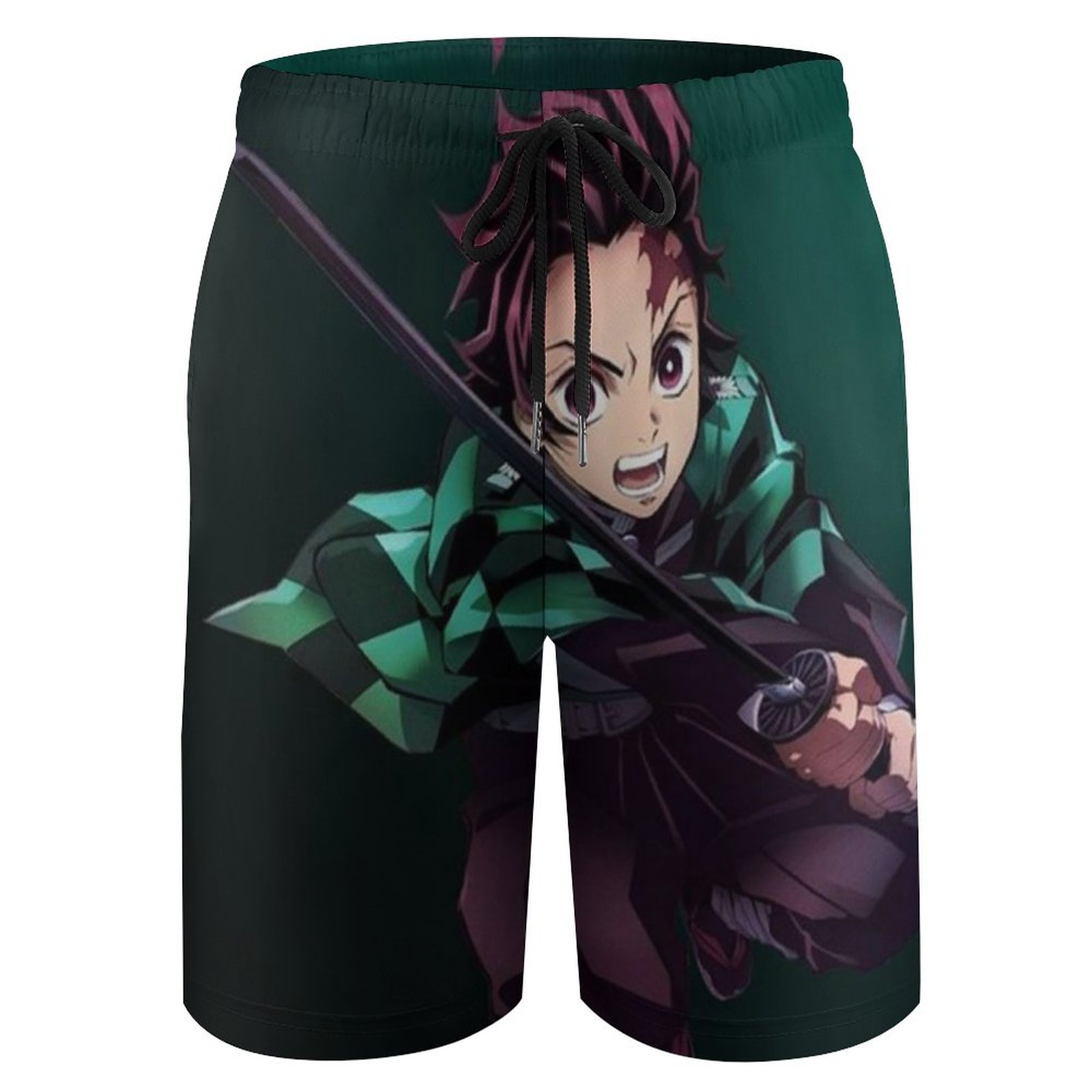 Demon Slayer Tanjiro Character Boy's Swim Trunks Summer Hawaii Board ...