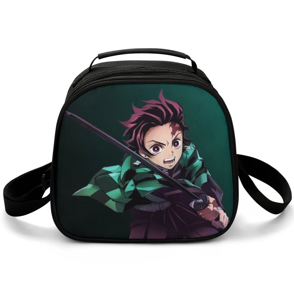 Demon Slayer Tanjiro Character Insulated Lunch Bag Portable Bento Bag ...