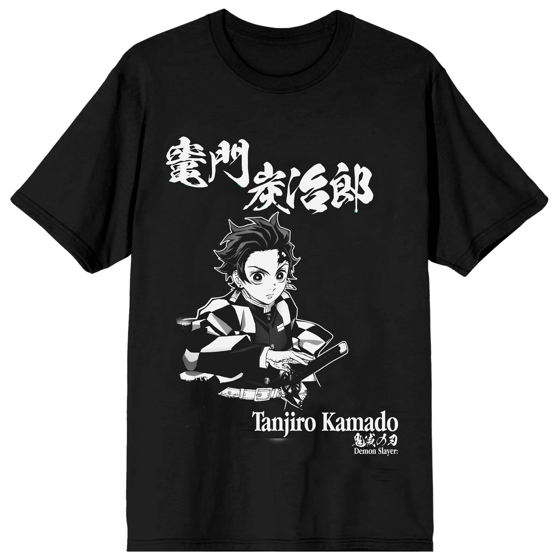 Demon Slayer Tanjiro Graphic Crew Neck Short Sleeve Men's T-shirt-XS ...