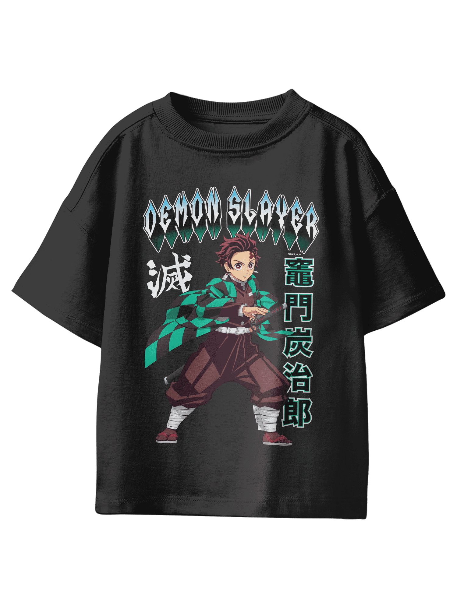 Demon Slayer Tanjiro Graphic Crew Neck Short Sleeve Youth Unisex T ...